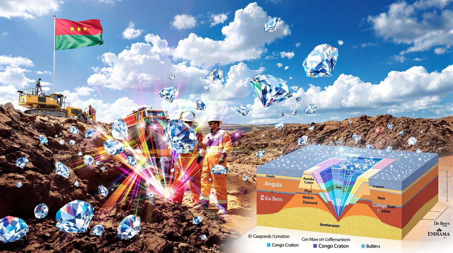 De Beers-Endiama Discover New Kimberlite Field in Angola