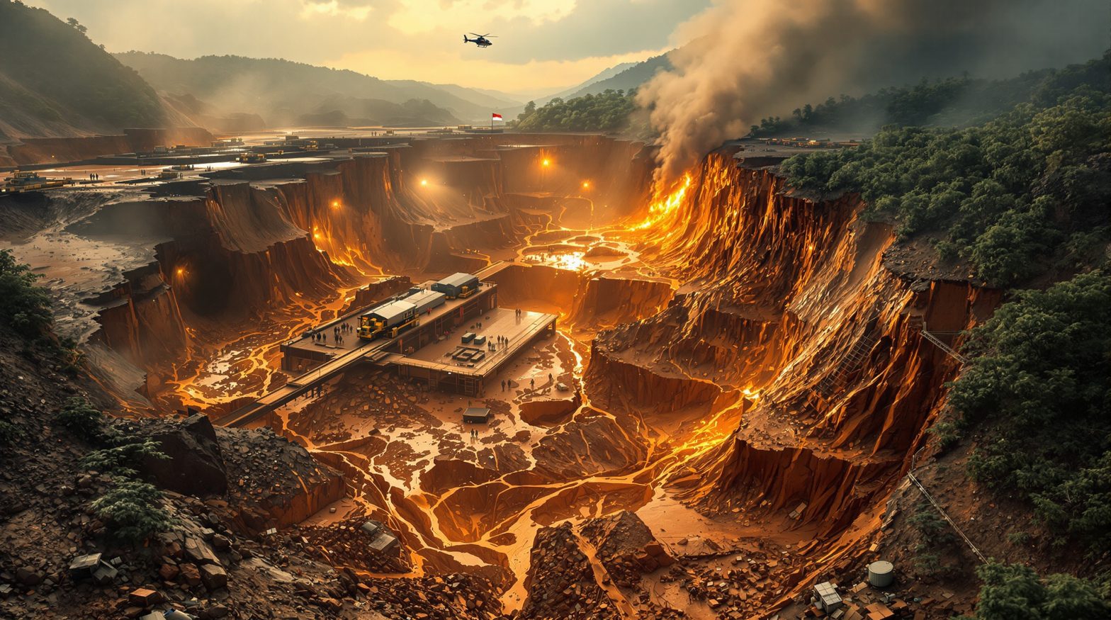 Deadly Grasberg Mine Mud Rush Traps Miners Underground