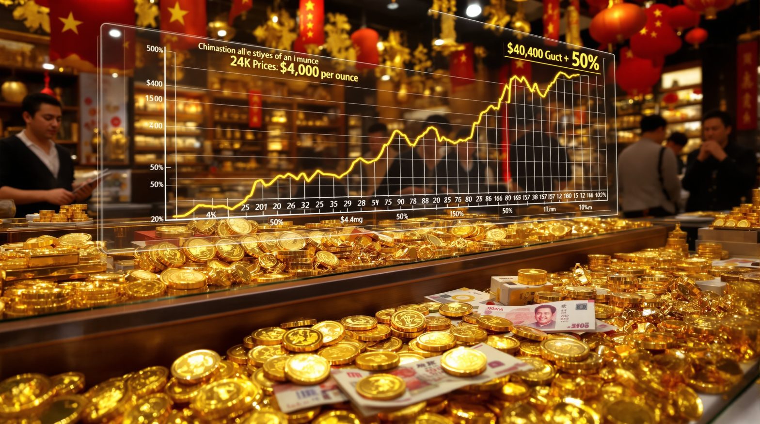 Record-Breaking Gold Prices Squeeze Chinese Buyers
