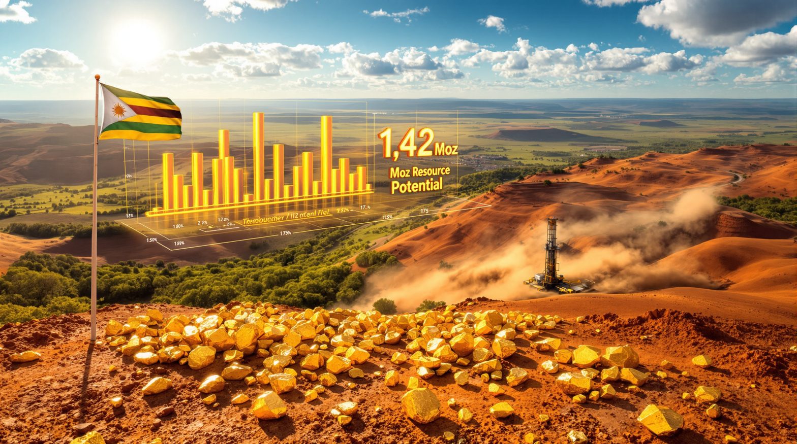 Ariana Dokwe Gold Project Zimbabwe: 1M Oz Resource