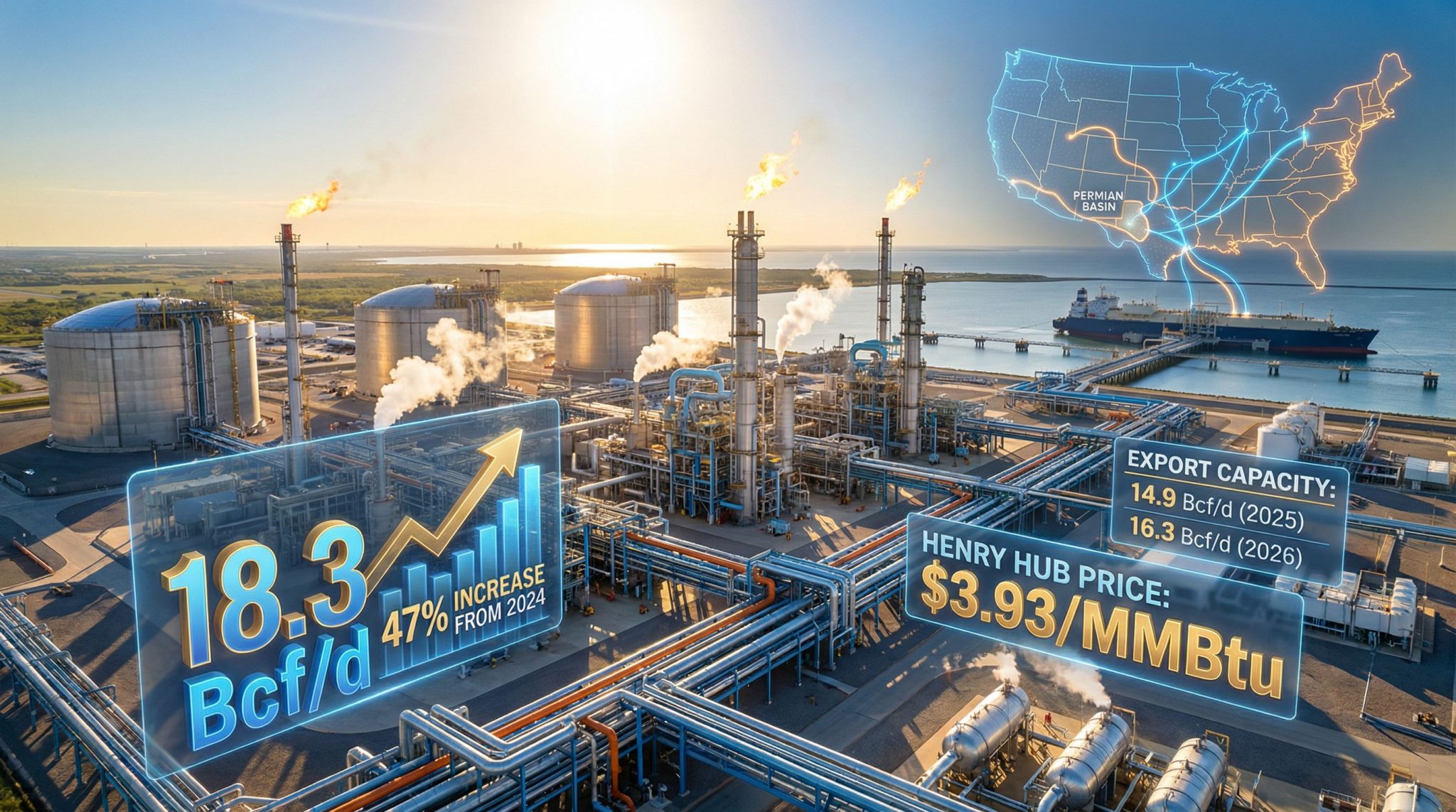 US Natural Gas Prices Rebound on Strong LNG Export Demand