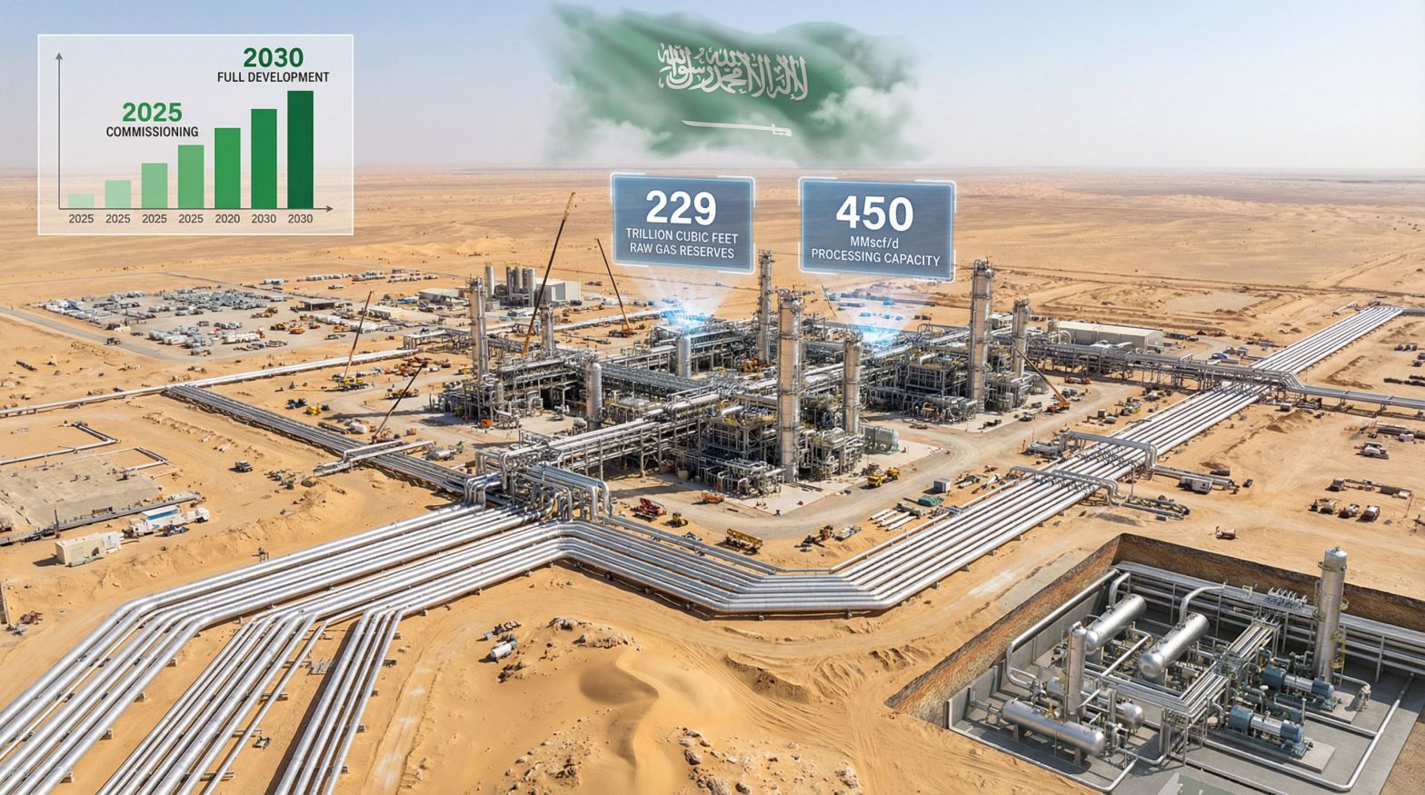 Aramco Jafurah Gas Plant Phase 1 Commissioning Progress