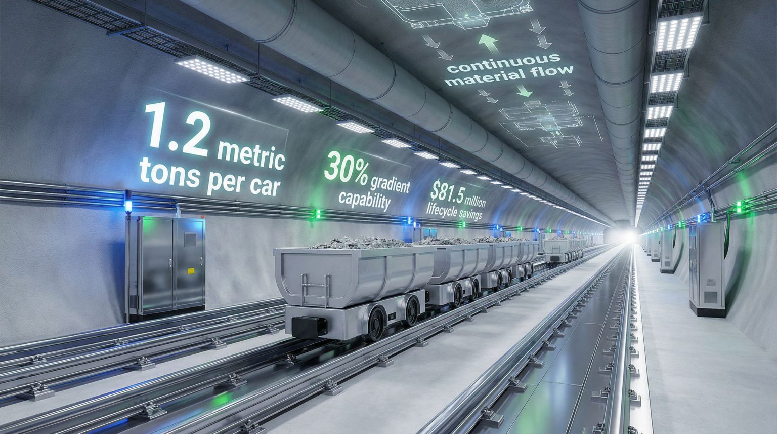 Railveyor Ore Haulage: Electric Mining Transport