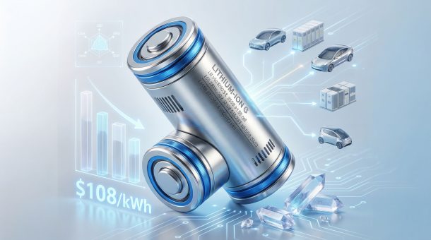 Lithium-Ion Battery Prices Fall 2025 to Record Lows
