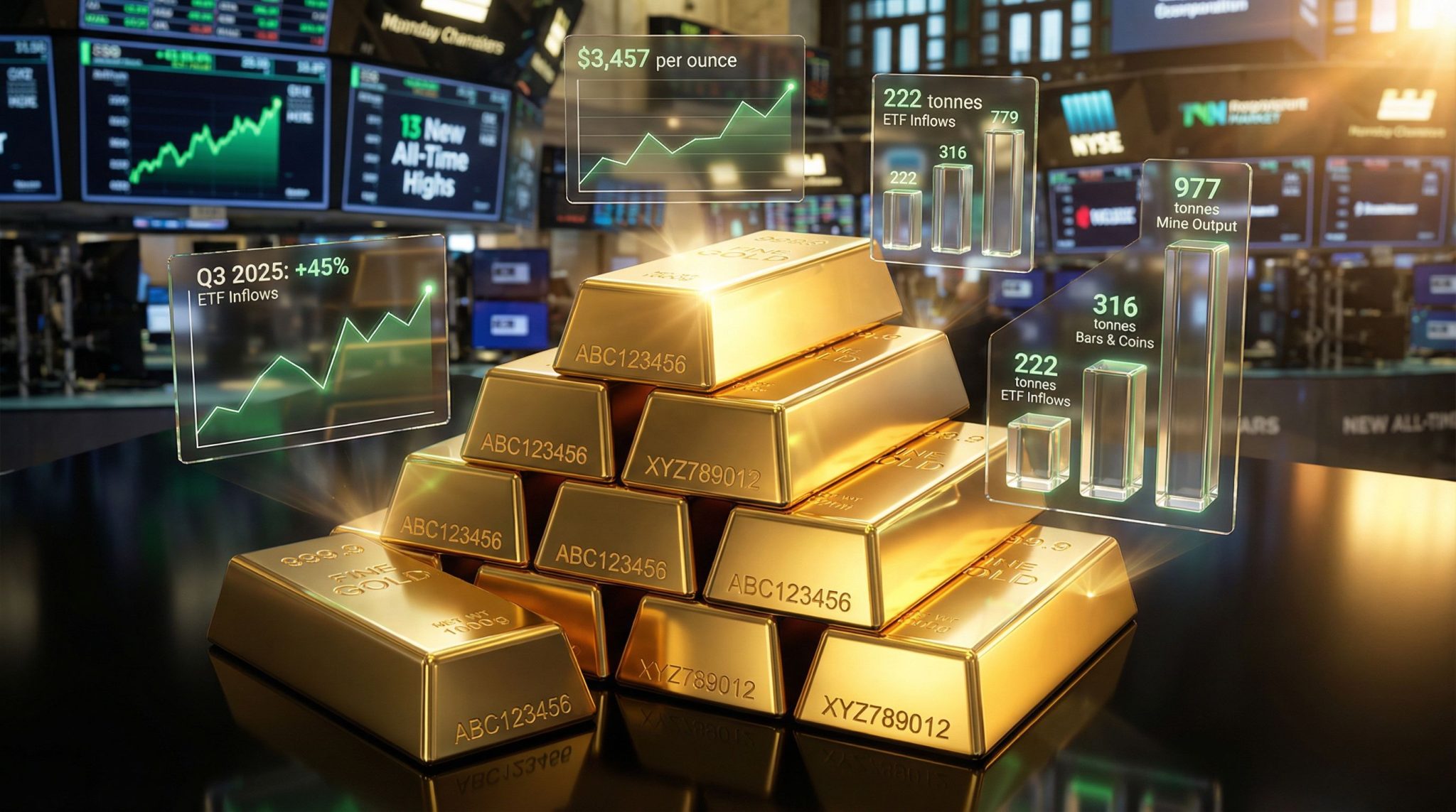 Global Gold Demand Hits Record 1,313 Tonnes in Q3