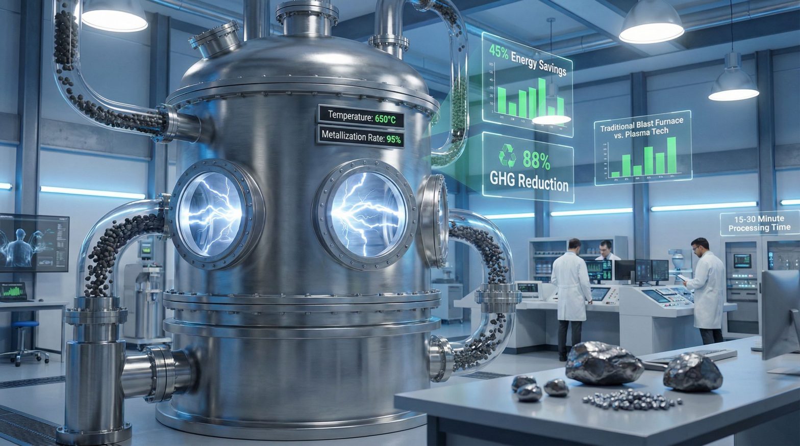 Hydrogen Plasma Ironmaking: Zero-Carbon Steel Production
