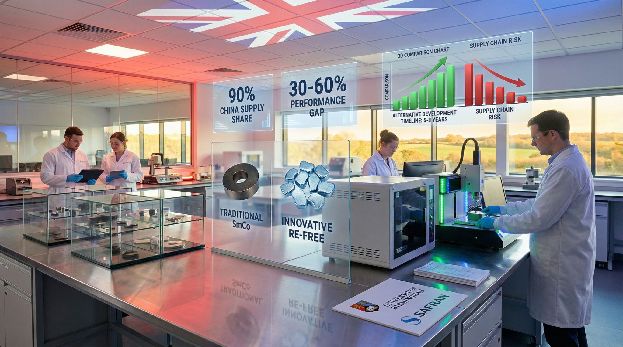 Safran UK Rare Earth Magnet Research Breakthrough 2025
