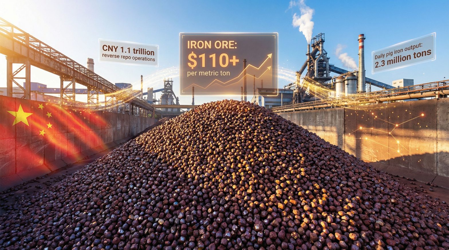 Iron Ore Soars as China Unveils Stimulus Package
