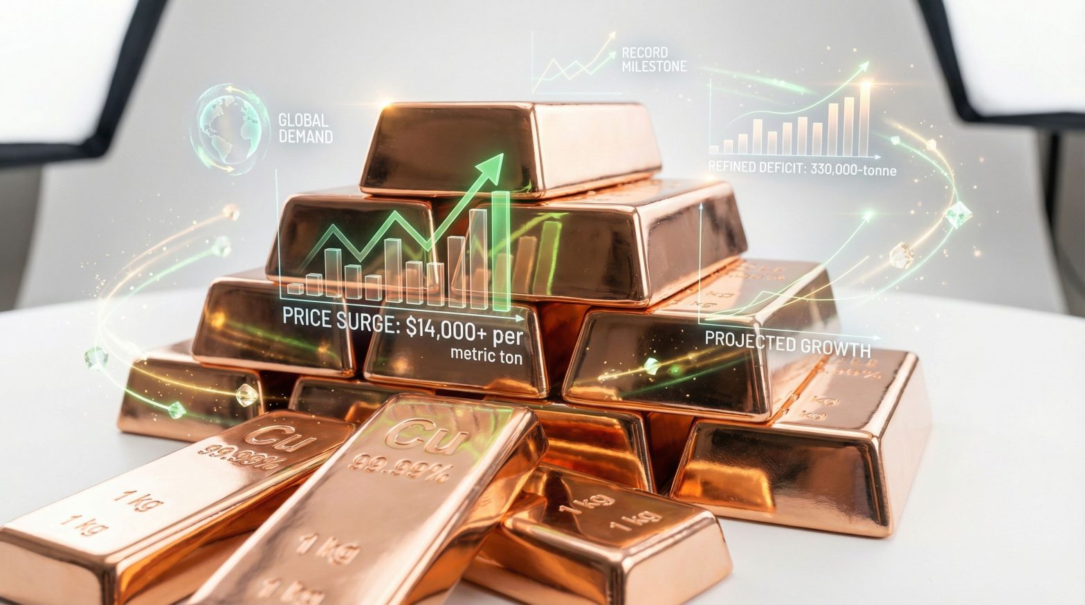 Copper Record High Prices Hit $14,268 Per Metric Ton
