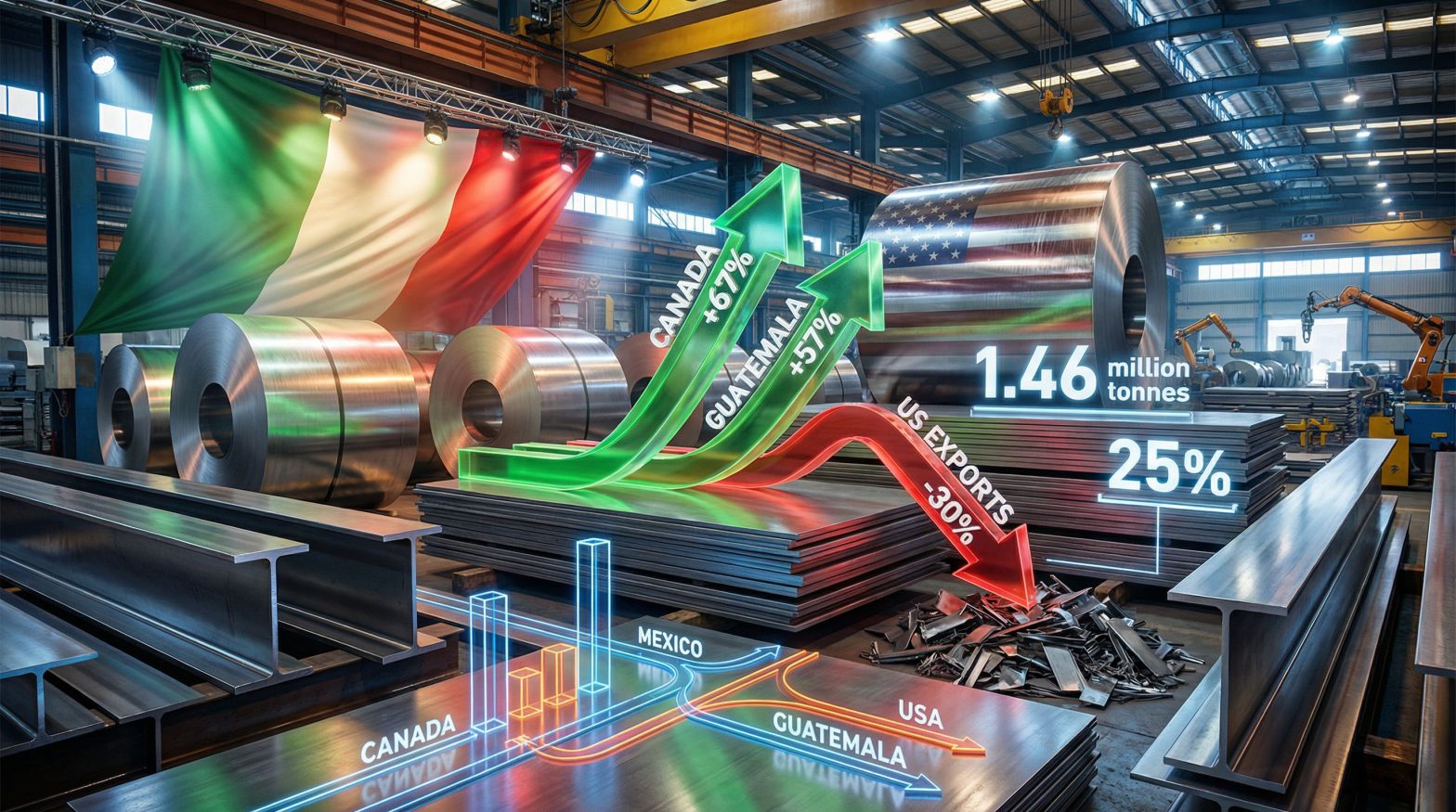 Mexican Steel Exports to US Drop 30% After Tariffs