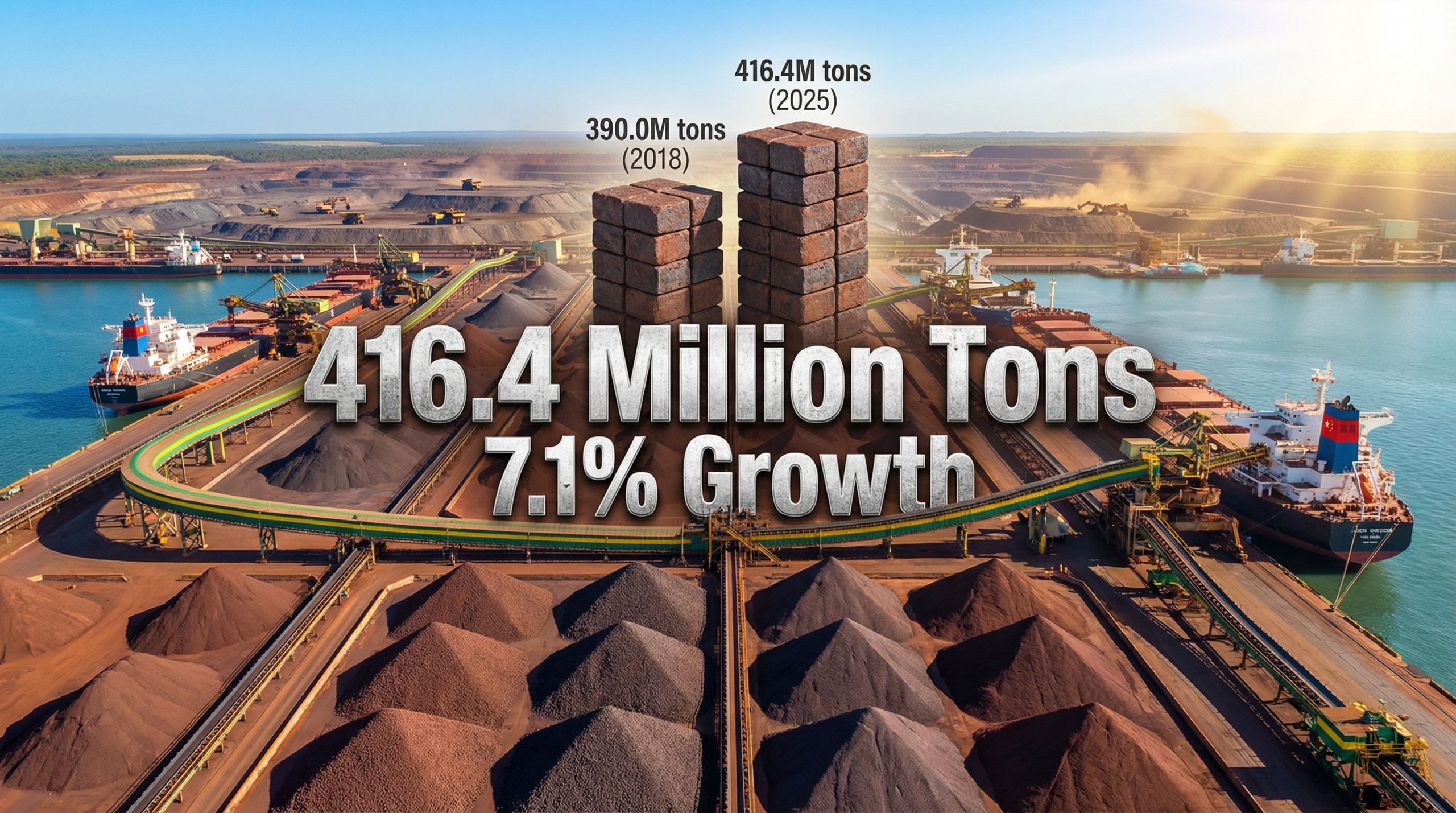 Brazil's Iron Ore Exports Hit Record 416M Tons in 2025