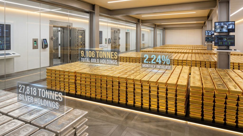 London Gold Vault Holdings Rise 2.24% Amid Bank Demand