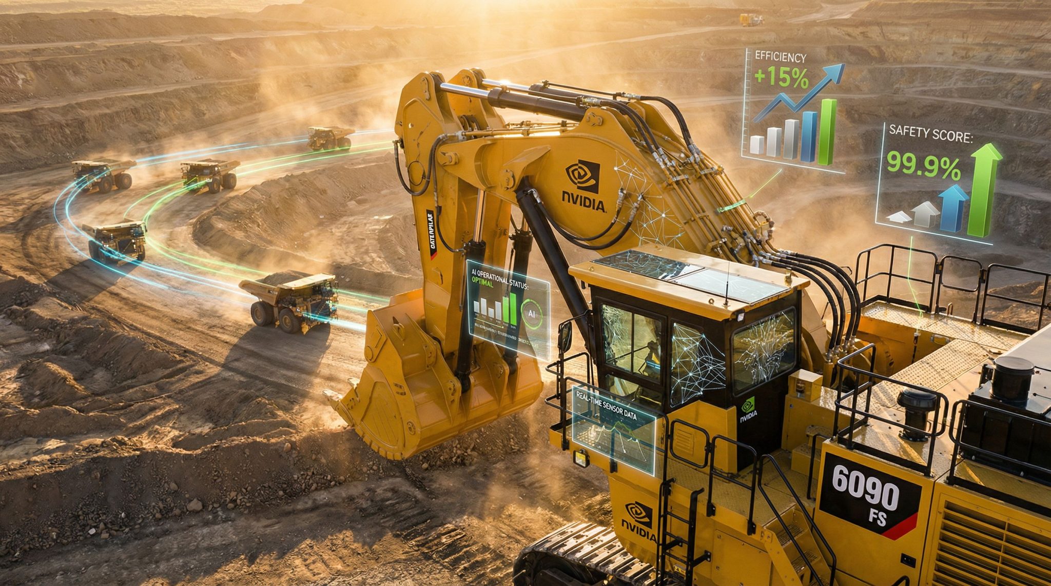 Caterpillar NVIDIA AI Mining Partnership Transforms Equipment