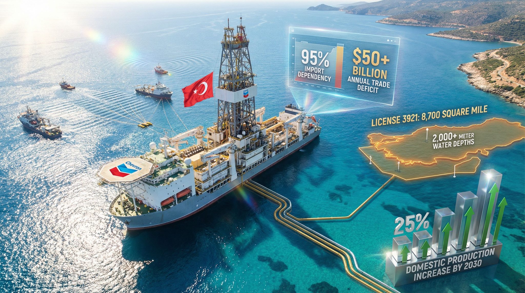 Turkey Chevron Oil Partnership: Mediterranean Exploration
