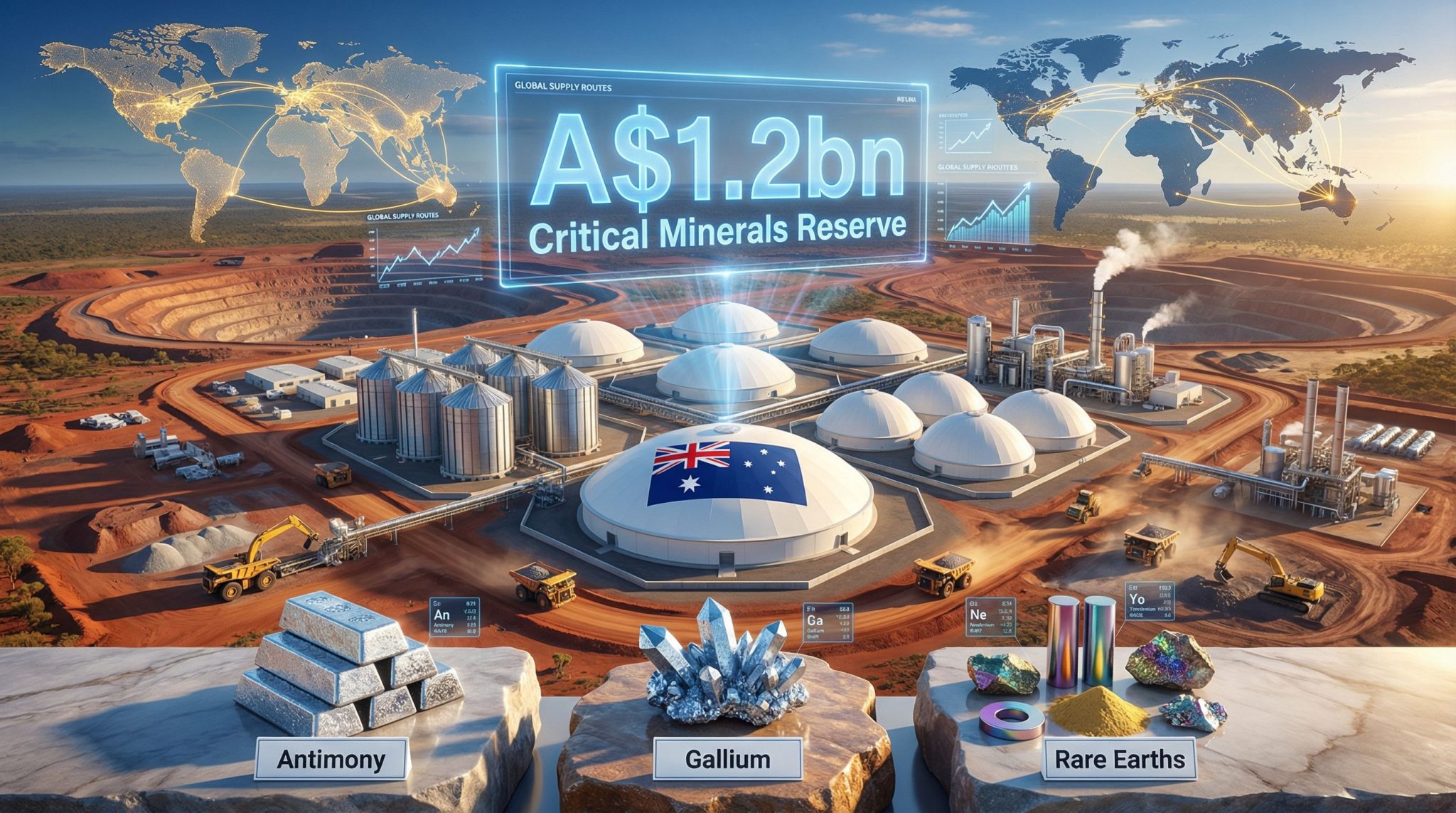 Australia Prioritises Antimony Gallium Rare Earths Reserve