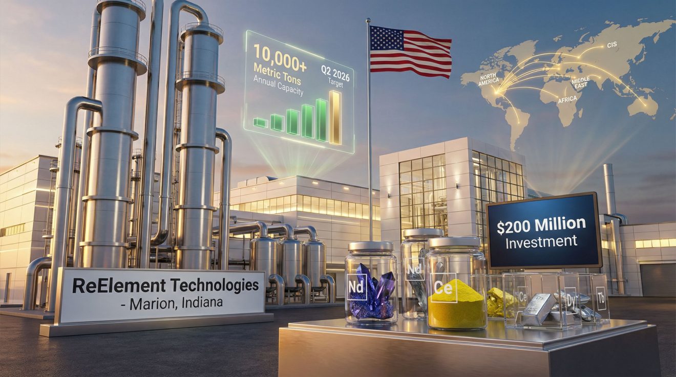 $200M ReElement Investment Boosts US Rare Earth Capacity