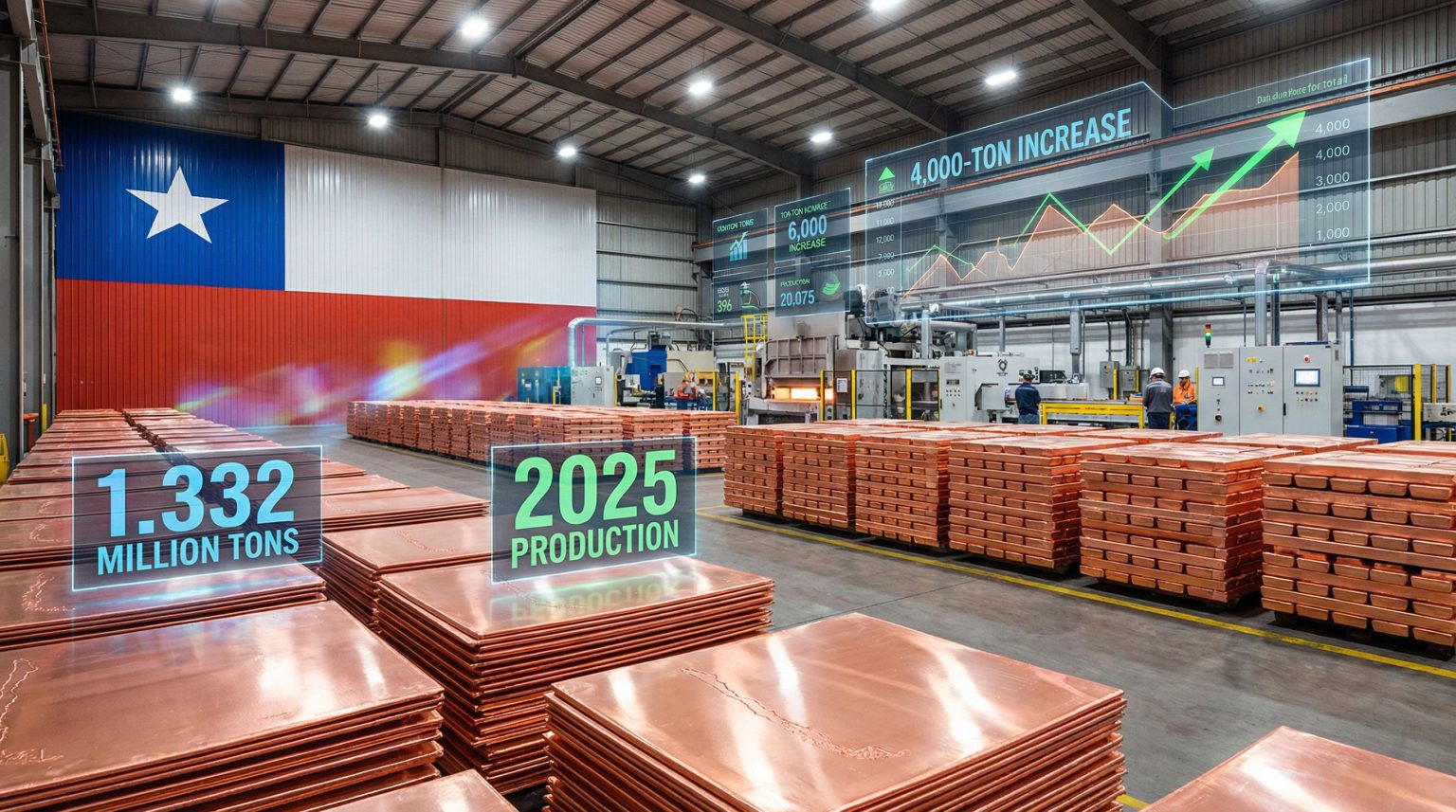 Codelco Hits 1.332M Tons Copper Output in 2025