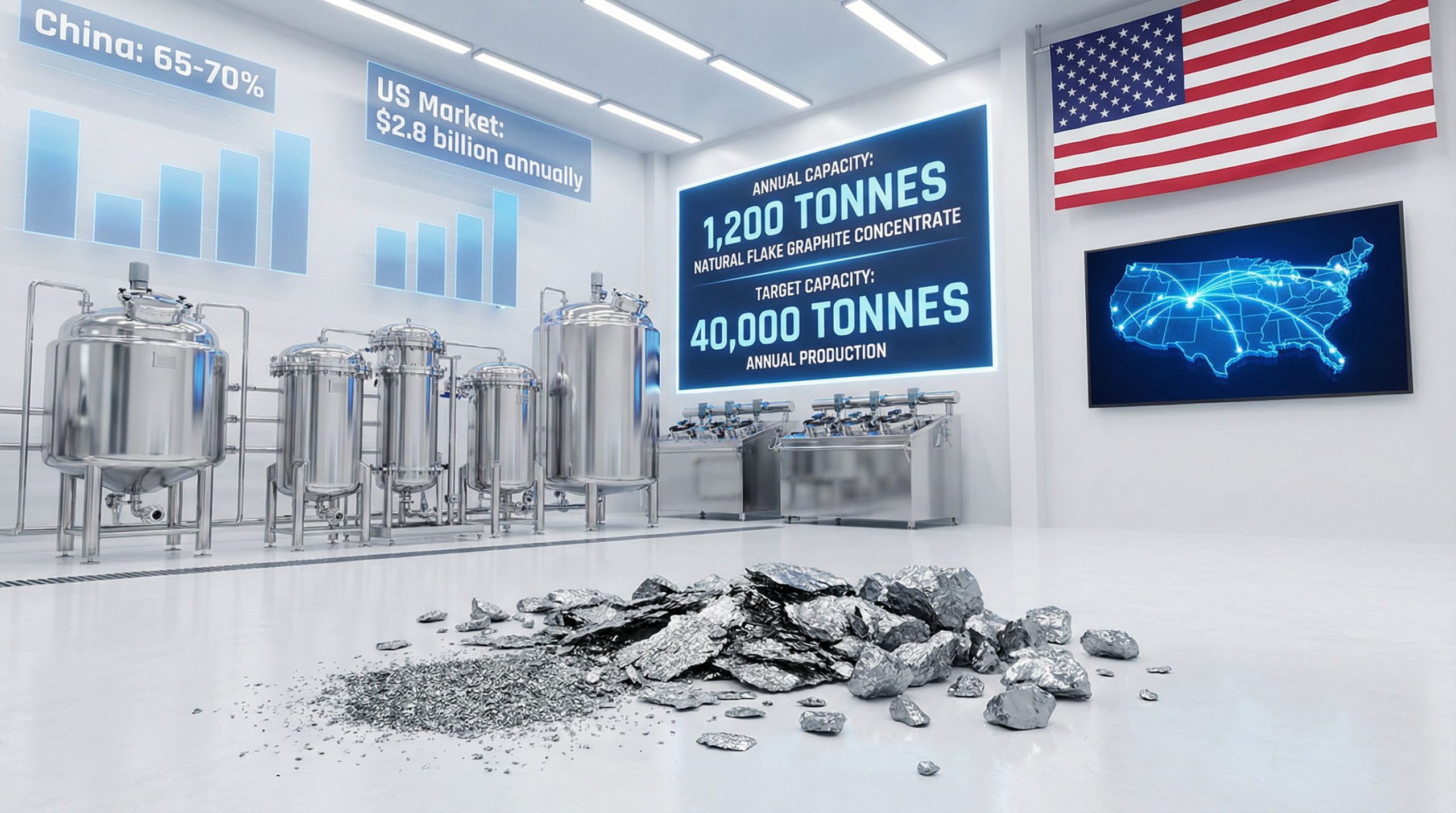Titan Produces First US Natural Flake Graphite Concentrate