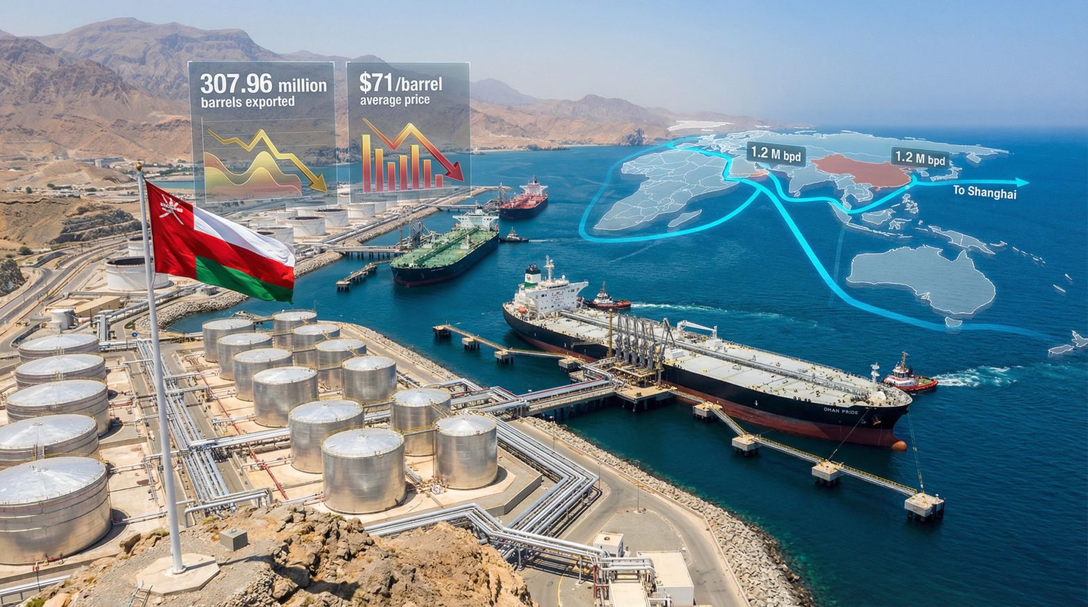 Oman Oil Exports Dip 0.1% Despite Production Gains