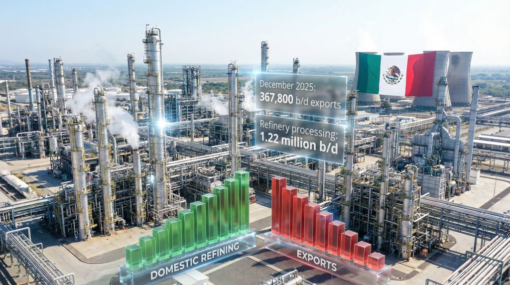 Pemex Crude Exports Hit 35-Year Low as Refining Surges