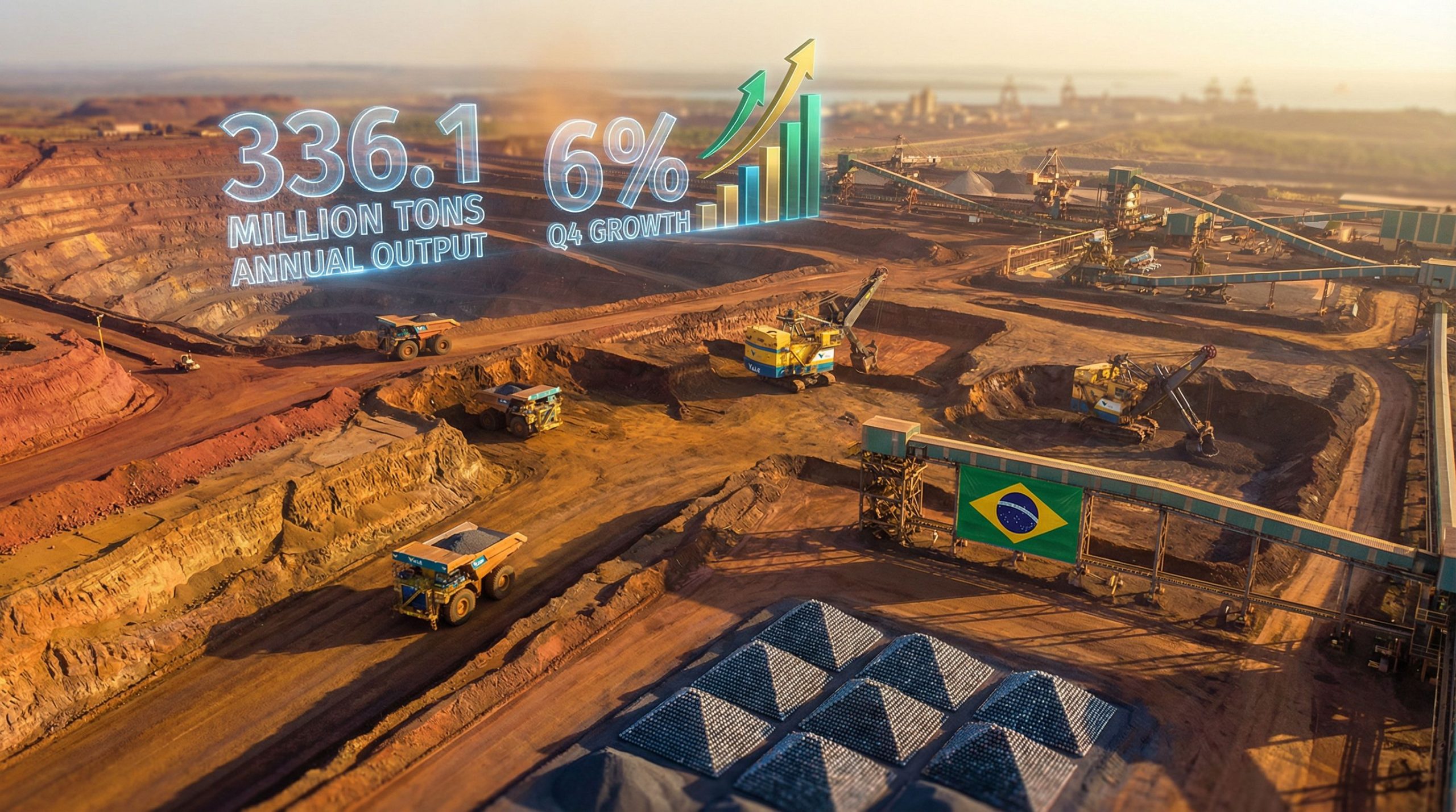 Vale Iron Ore Output Jumps 6% in Q4 - 336M Tons Total