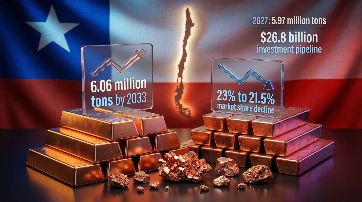 Chile Copper Output Delay: Production Peak Shifts to 2033