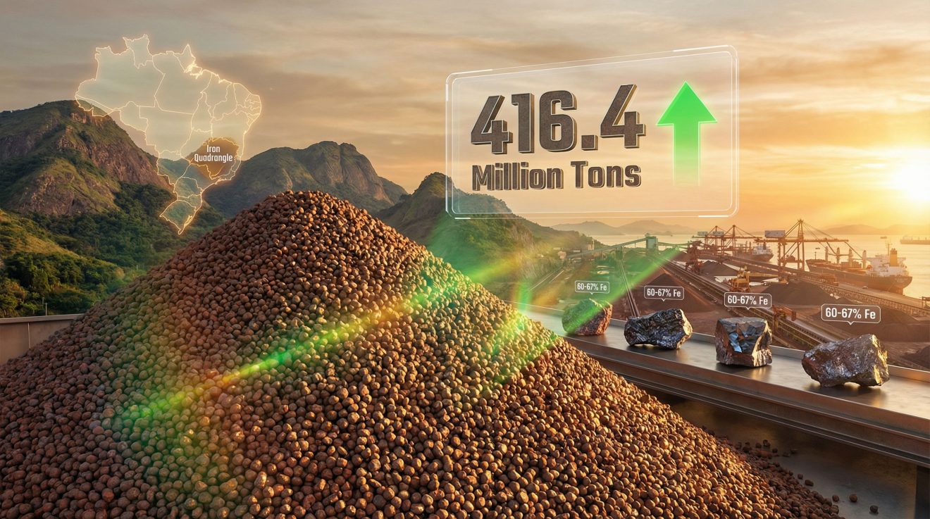 Brazil Iron Ore Exports Hit 416M Tons Record in 2025