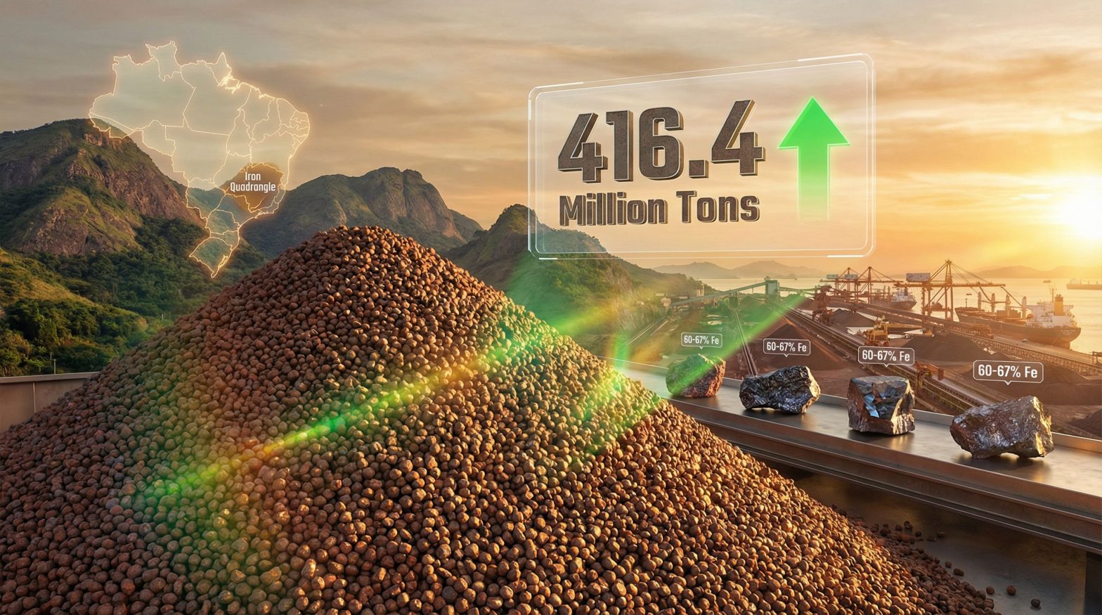 Brazil Iron Ore Exports Hit 416M Tons Record in 2025