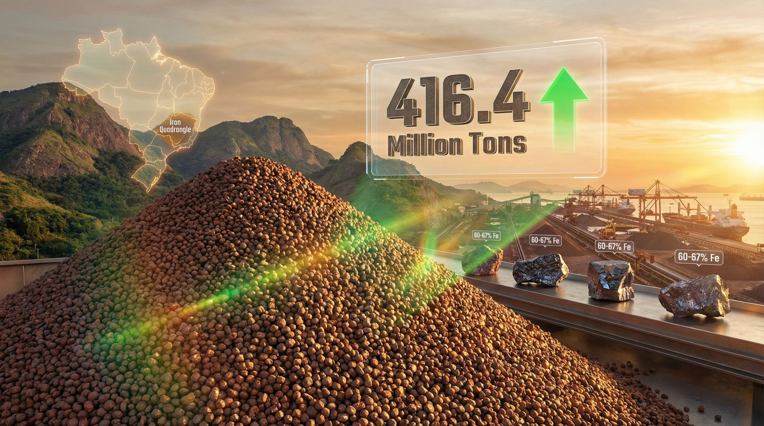 Brazil Iron Ore Exports Hit 416M Tons Record in 2025