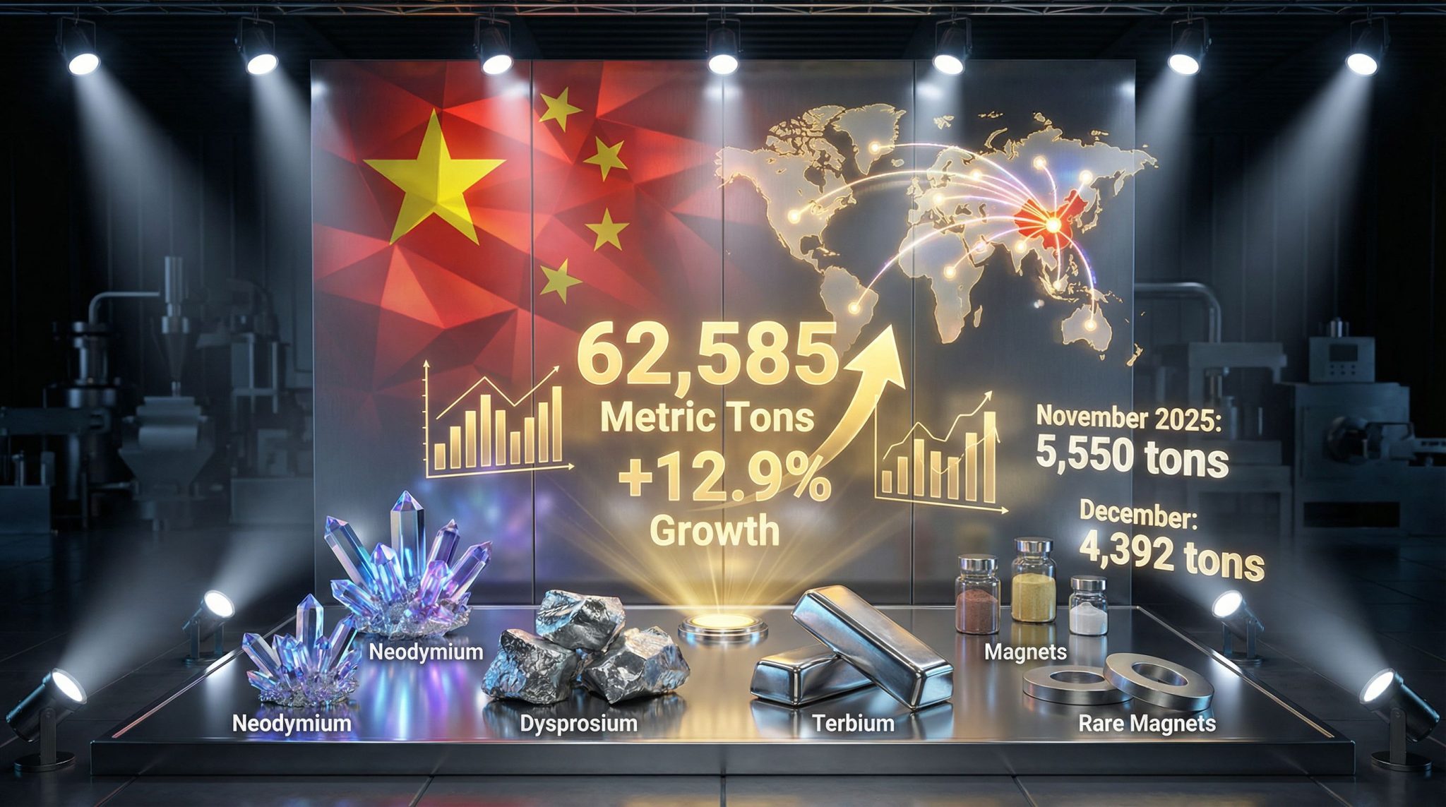 China Rare Earth Exports Hit Record High in 2025