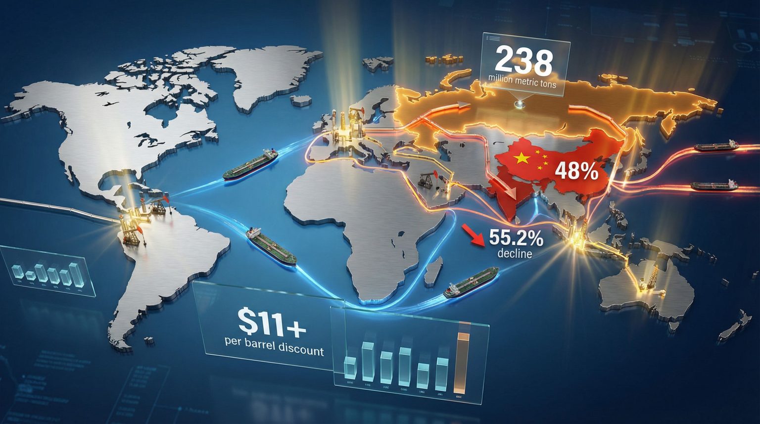 Russia Oil Exports to China India Surge Amid Sanctions
