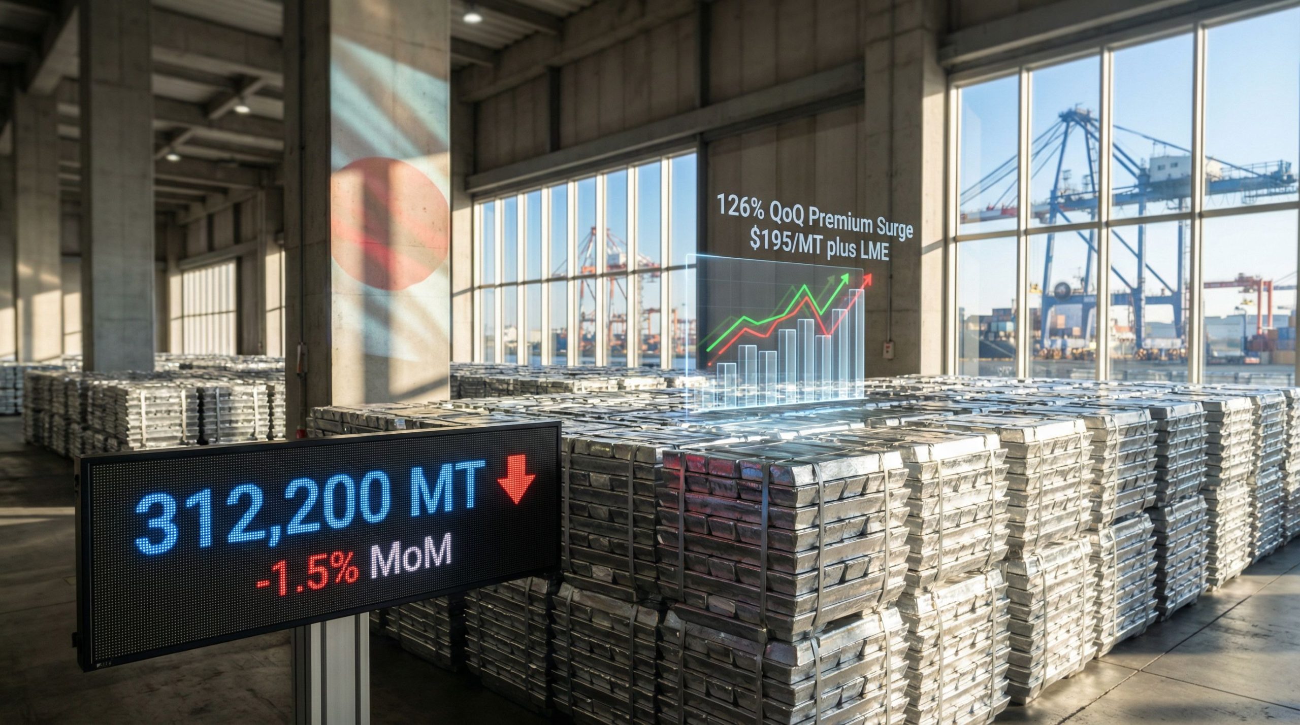 Japan Aluminium Stocks Drop 1.5% Amid Supply Crunch