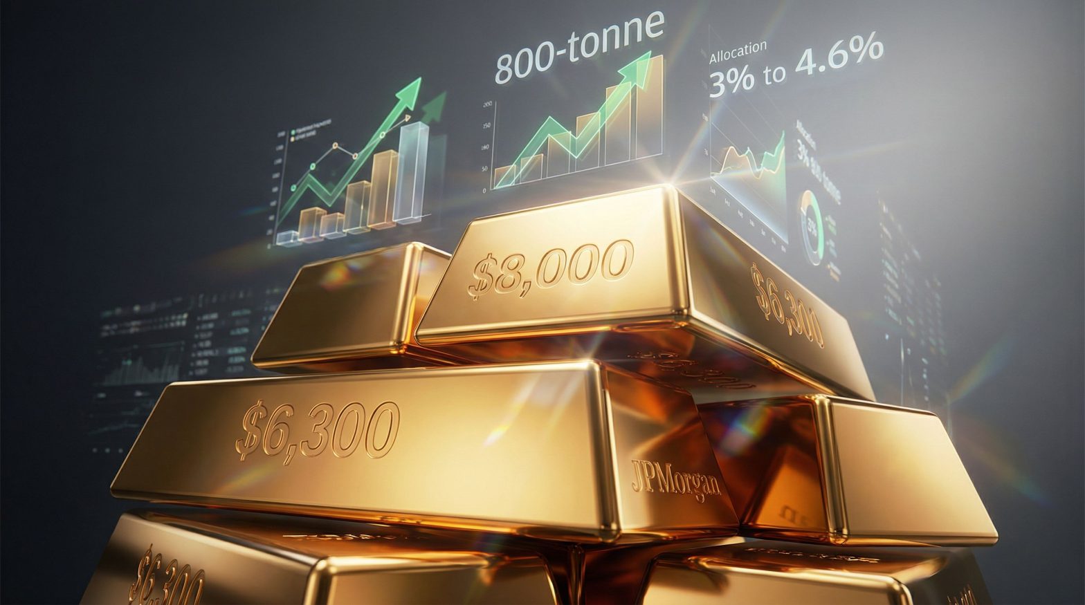 JPMorgan Gold Price Target: $6,300 by End-2026 Forecast