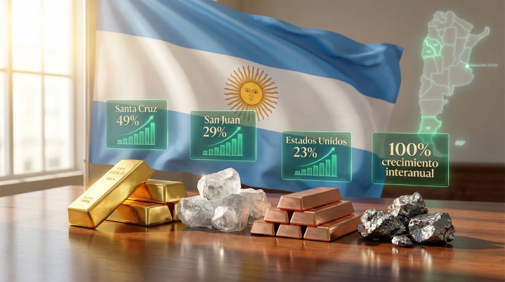 Exportaciones Mineras Argentinas Alcanzan USD 812 Millones