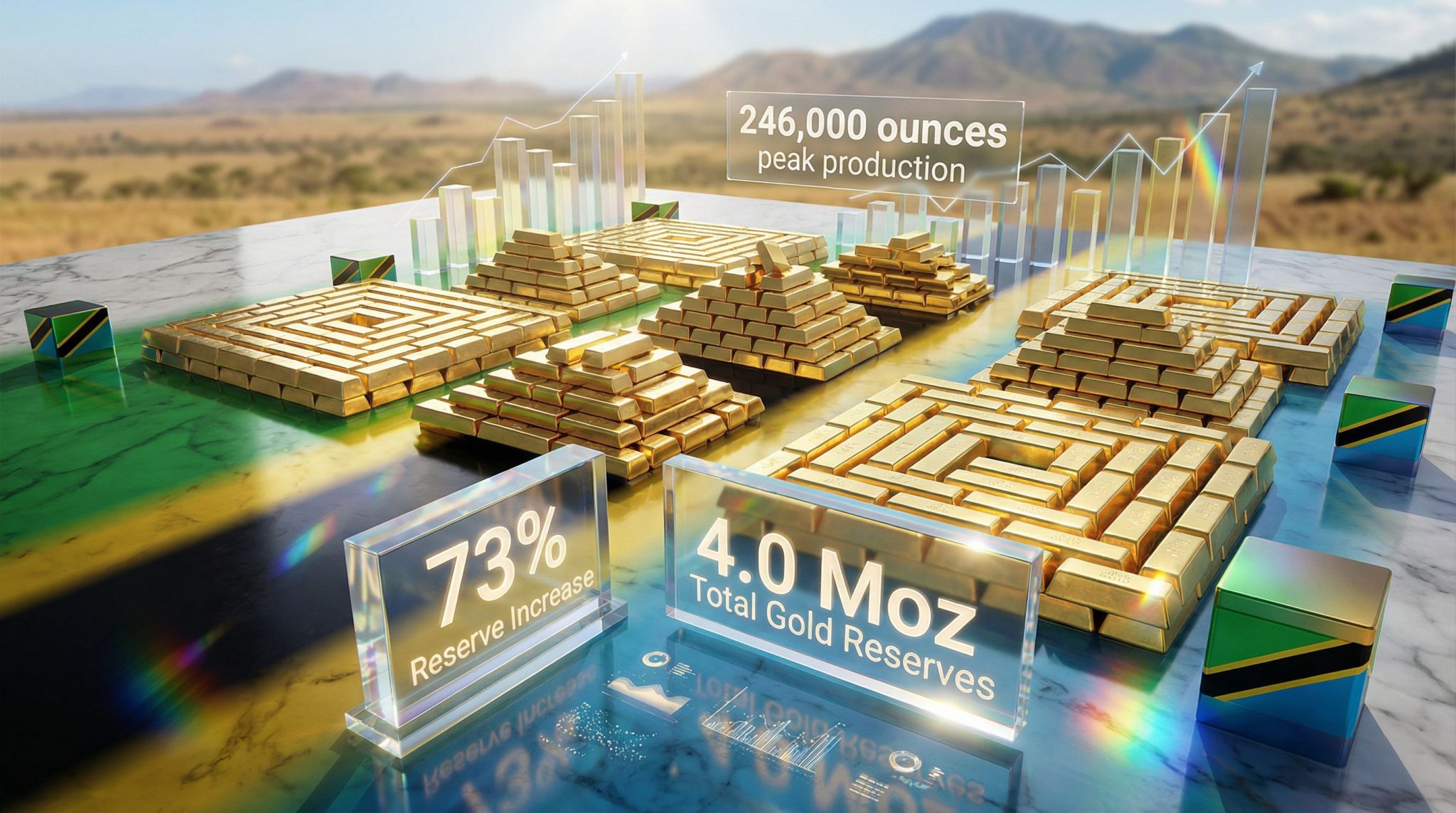 Perseus Tanzania Gold Mine Boosts Reserves 73% to 4M Oz