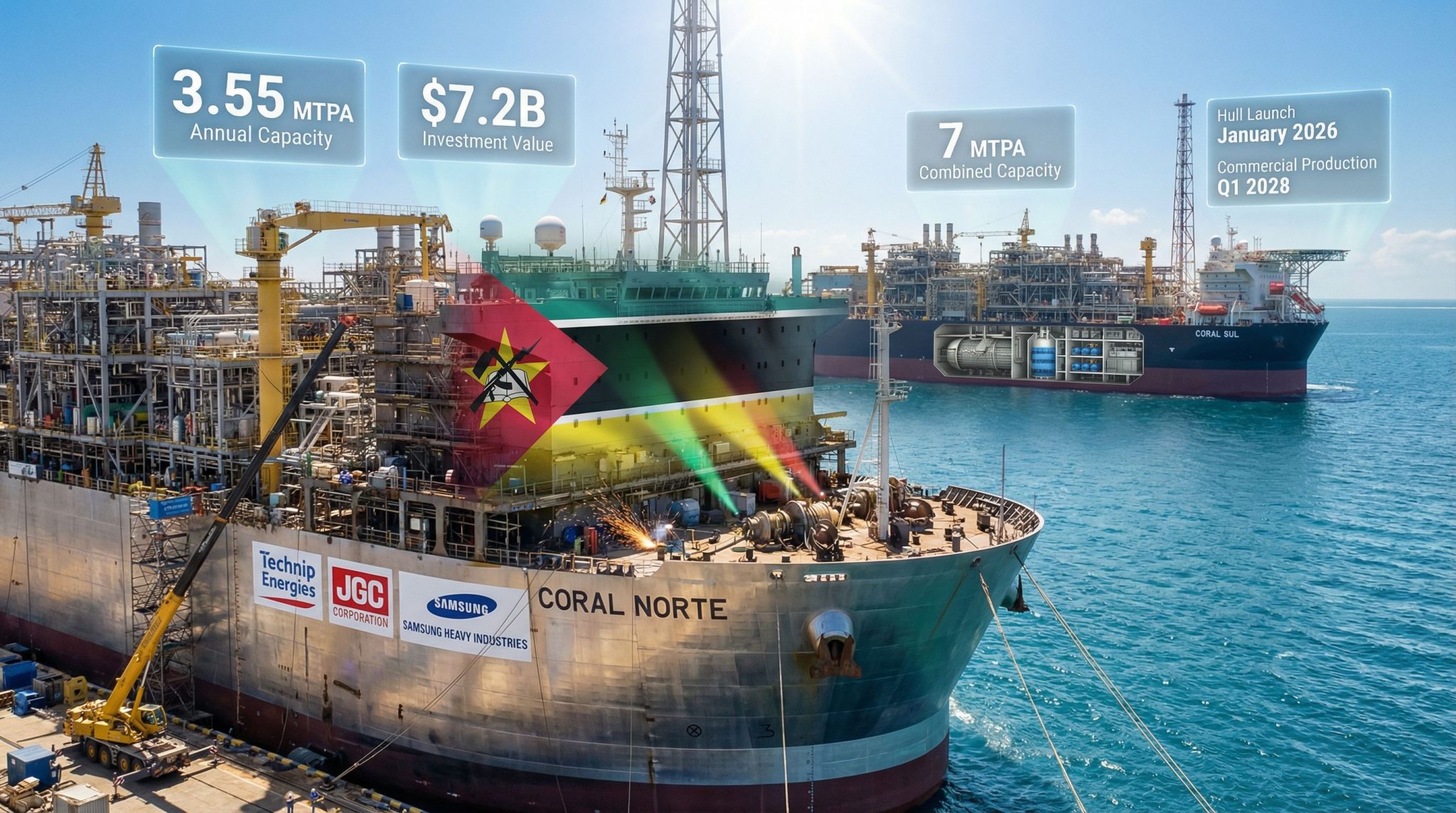 Technip Energies Coral Norte FLNG Mozambique Development