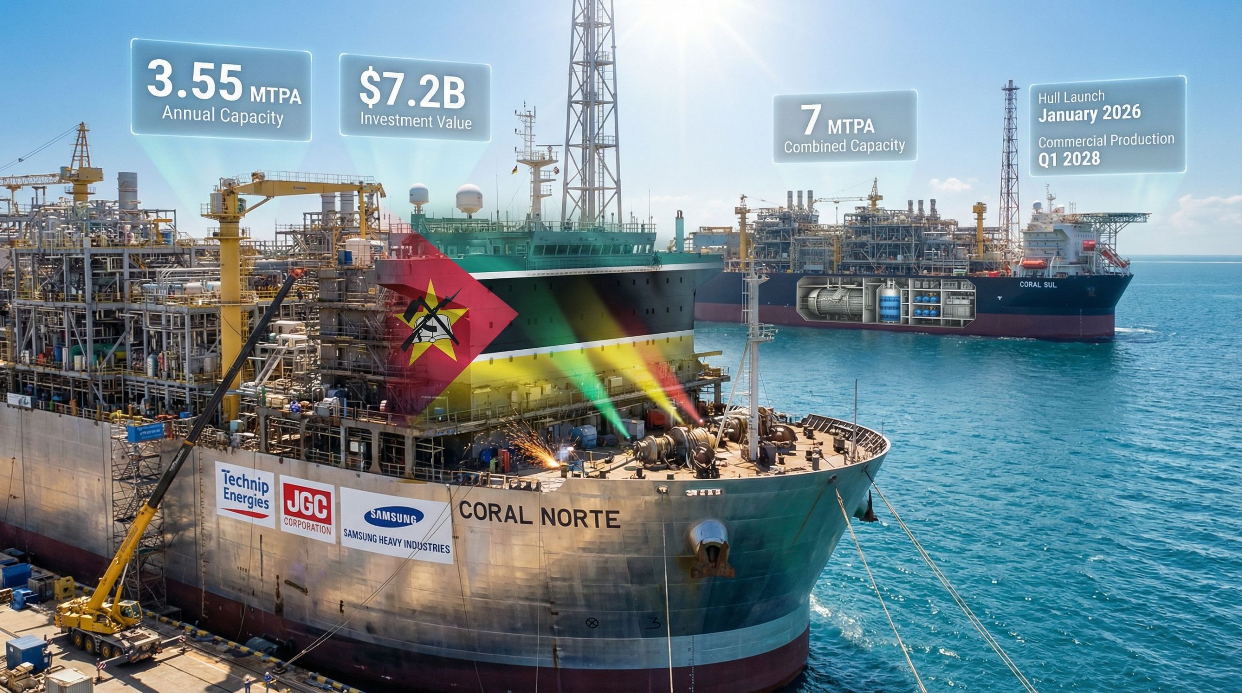 Technip Energies Coral Norte FLNG Mozambique Development