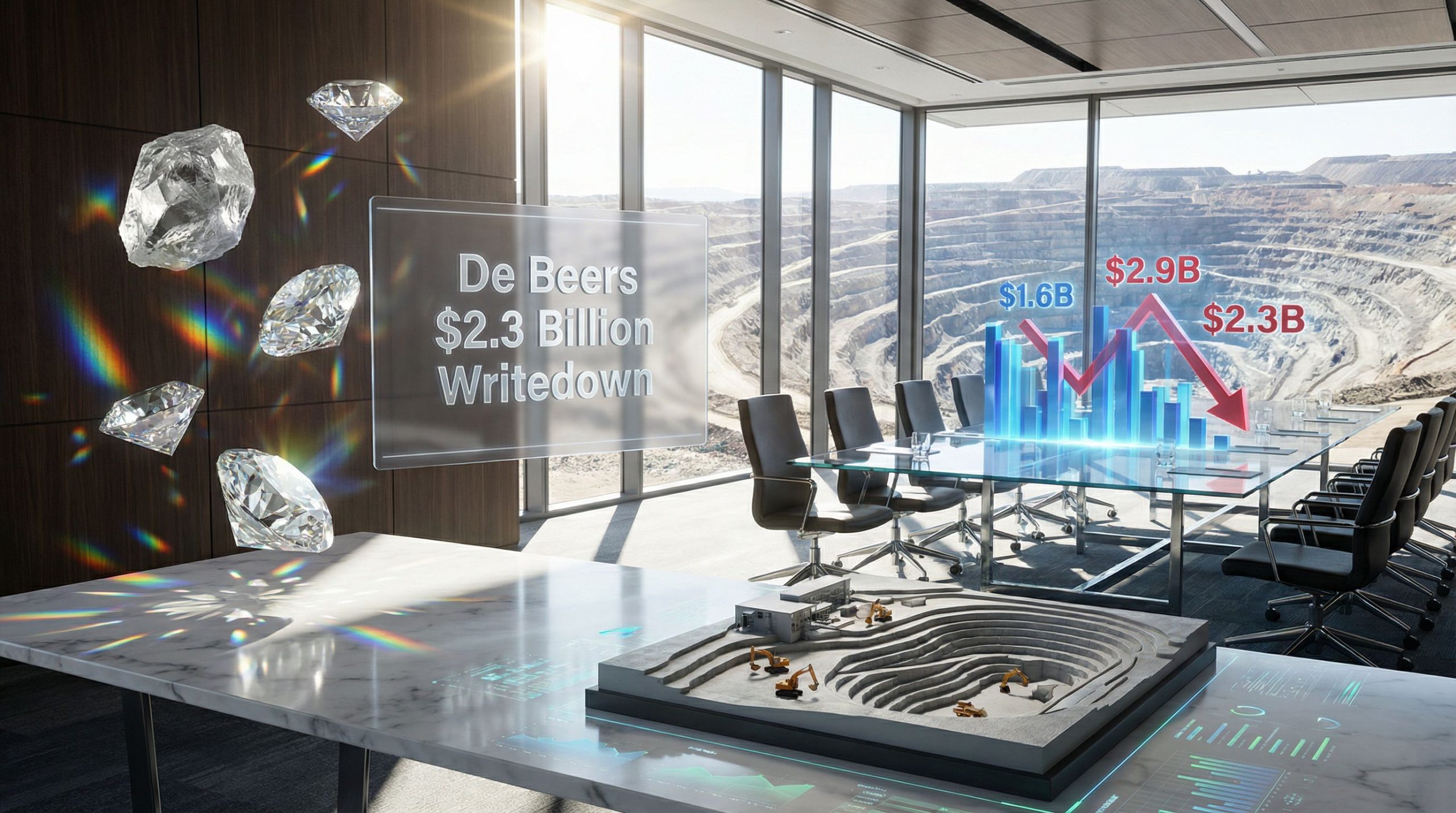 Anglo Takes $2.3bn Hit on De Beers as Gem Destock Persists