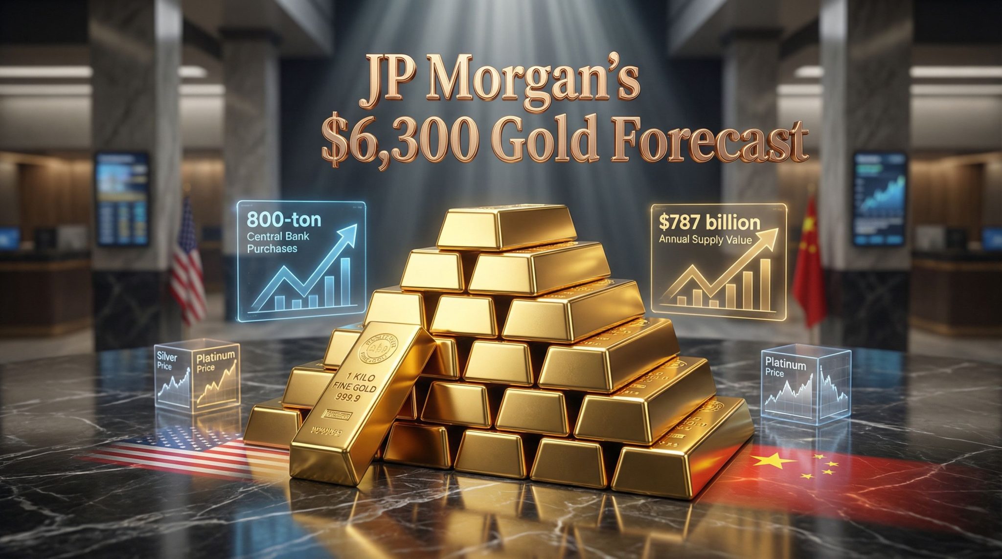 JP Morgan Sees $6,300 Gold After Historic $1K Crash
