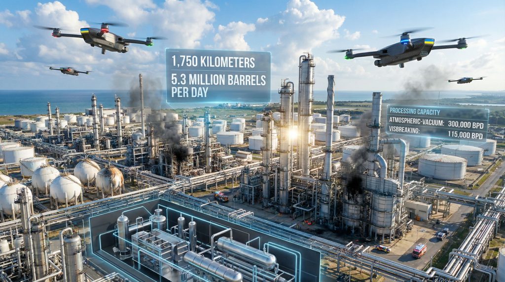 Ukrainian Drone Strike on Russian Refinery Disrupts Energy