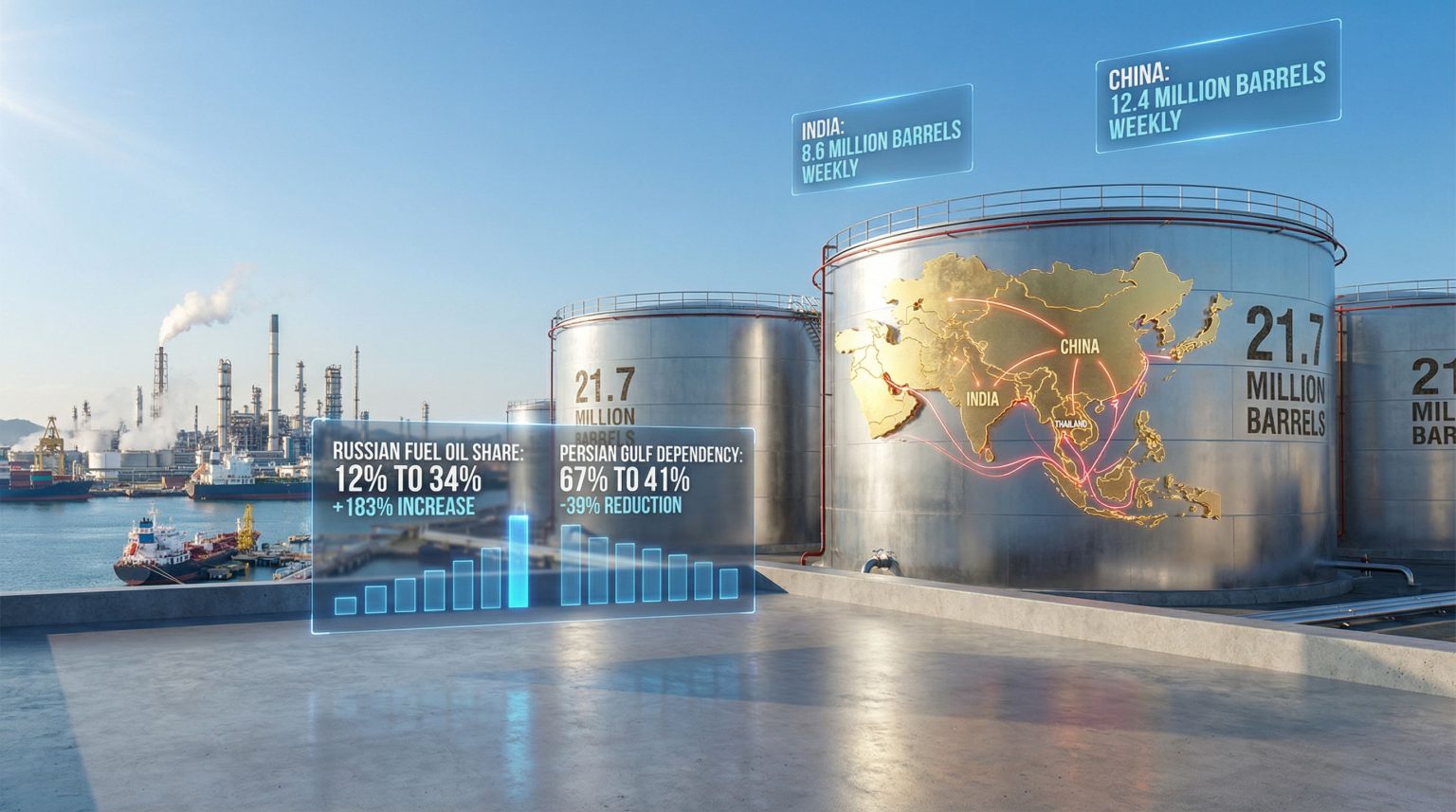 Asian Imports of Russian Fuel Oil Hit Record High