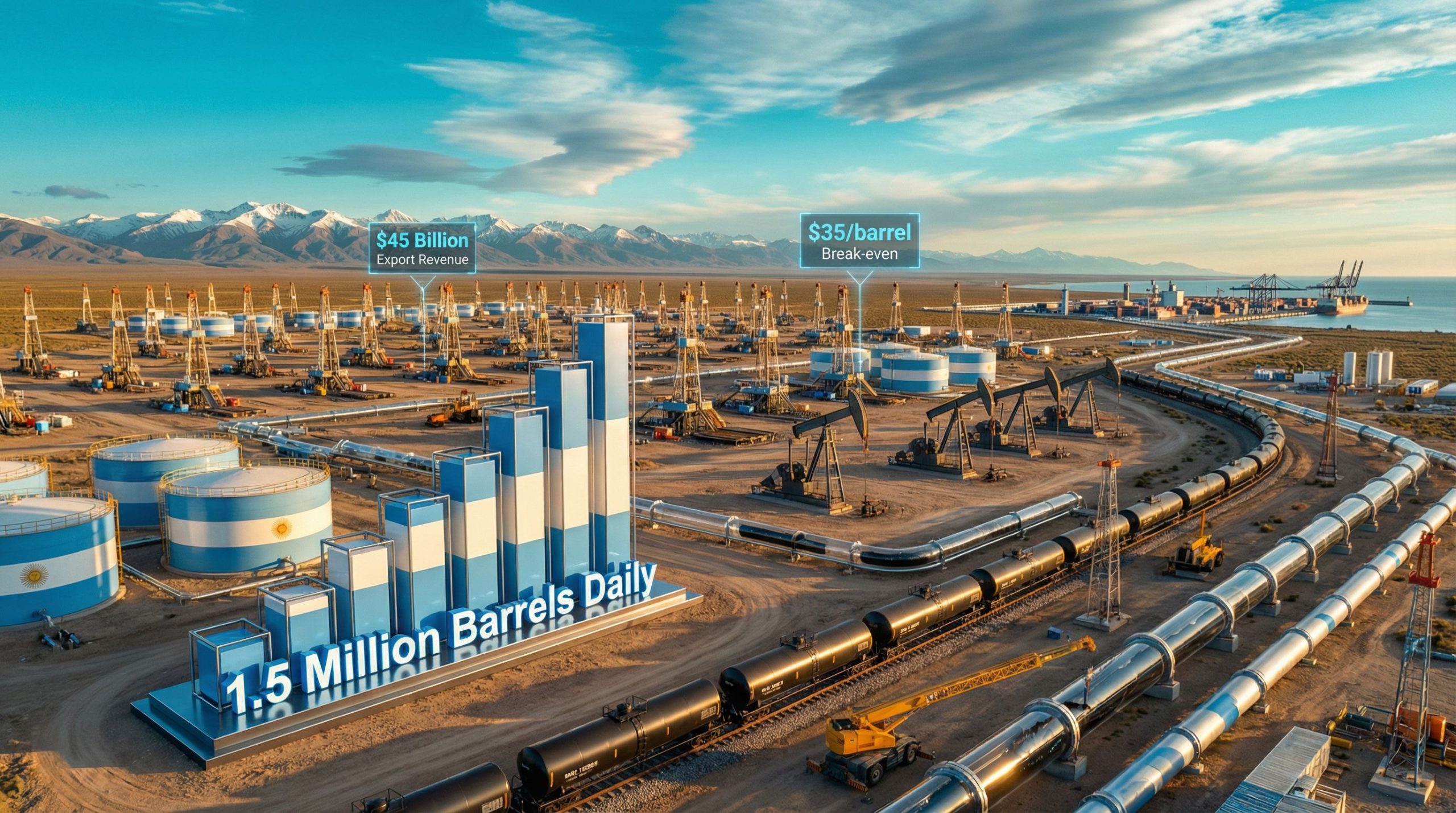 Argentina Oil Export Milestone: $45B Revenue Target