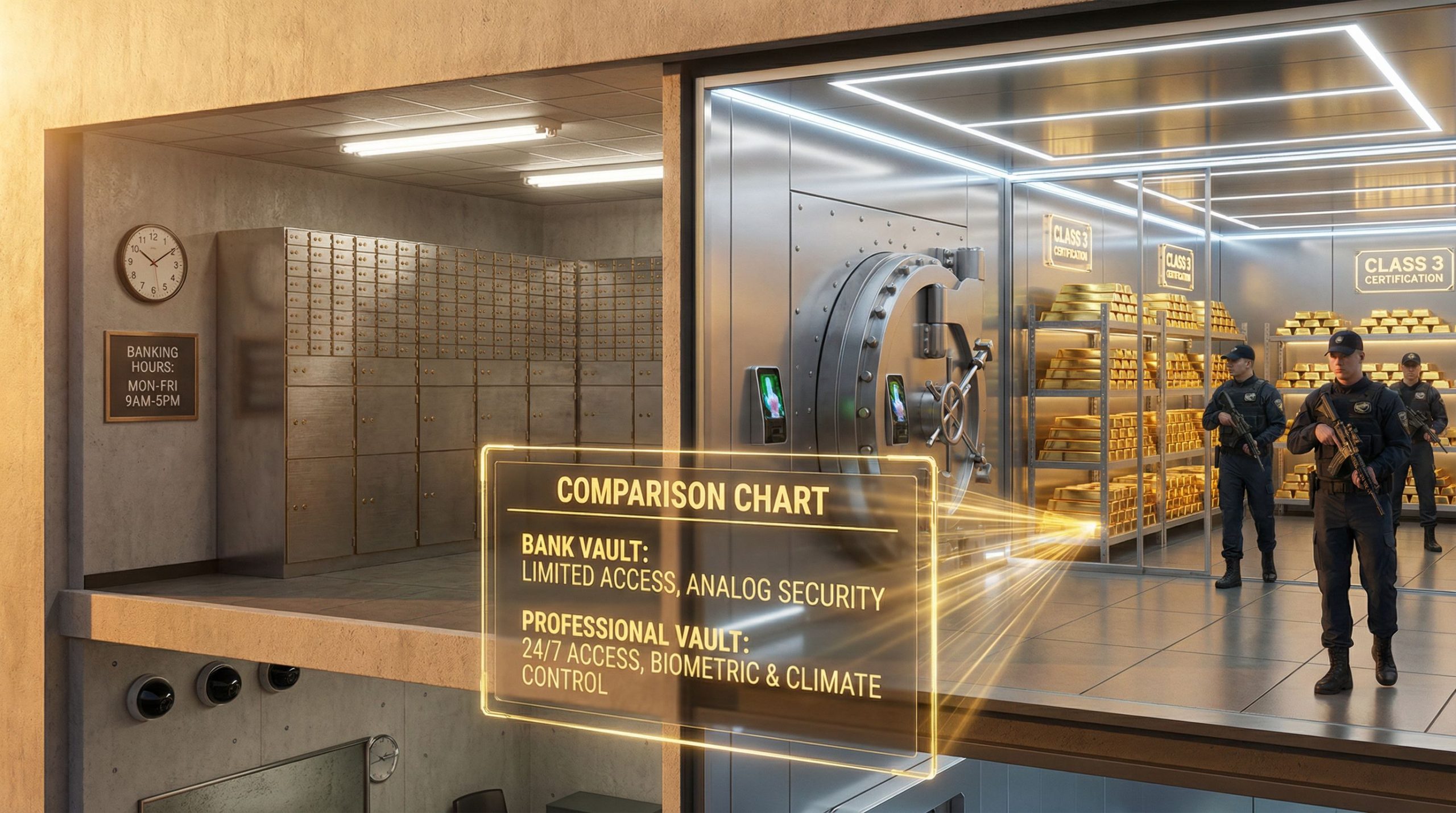 Bank vs Gold Vault Storage: Security & Insurance Guide