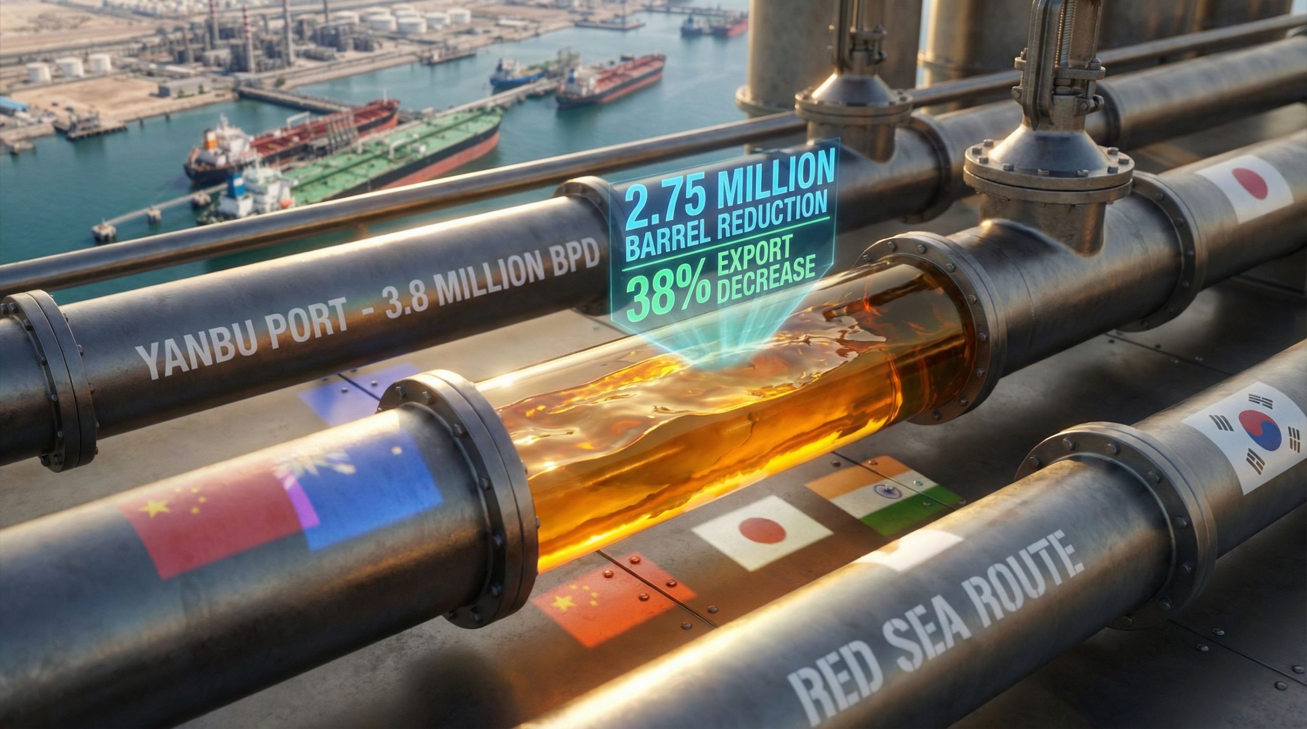 Saudi Aramco Cuts Oil Supply to Asia by 38.6%