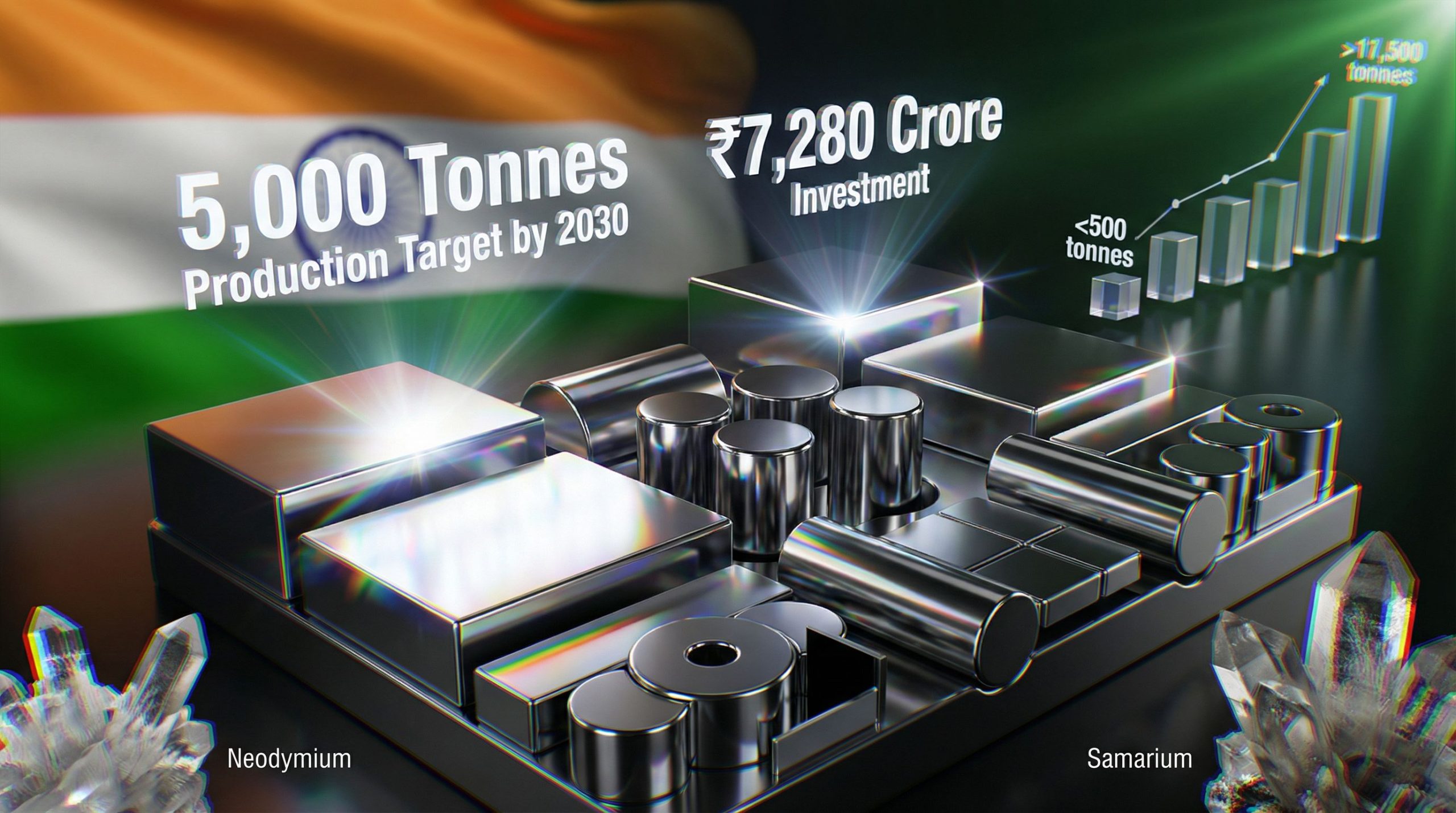 India Rare Earth Magnet Production Hits 5,000 Tonnes 2030