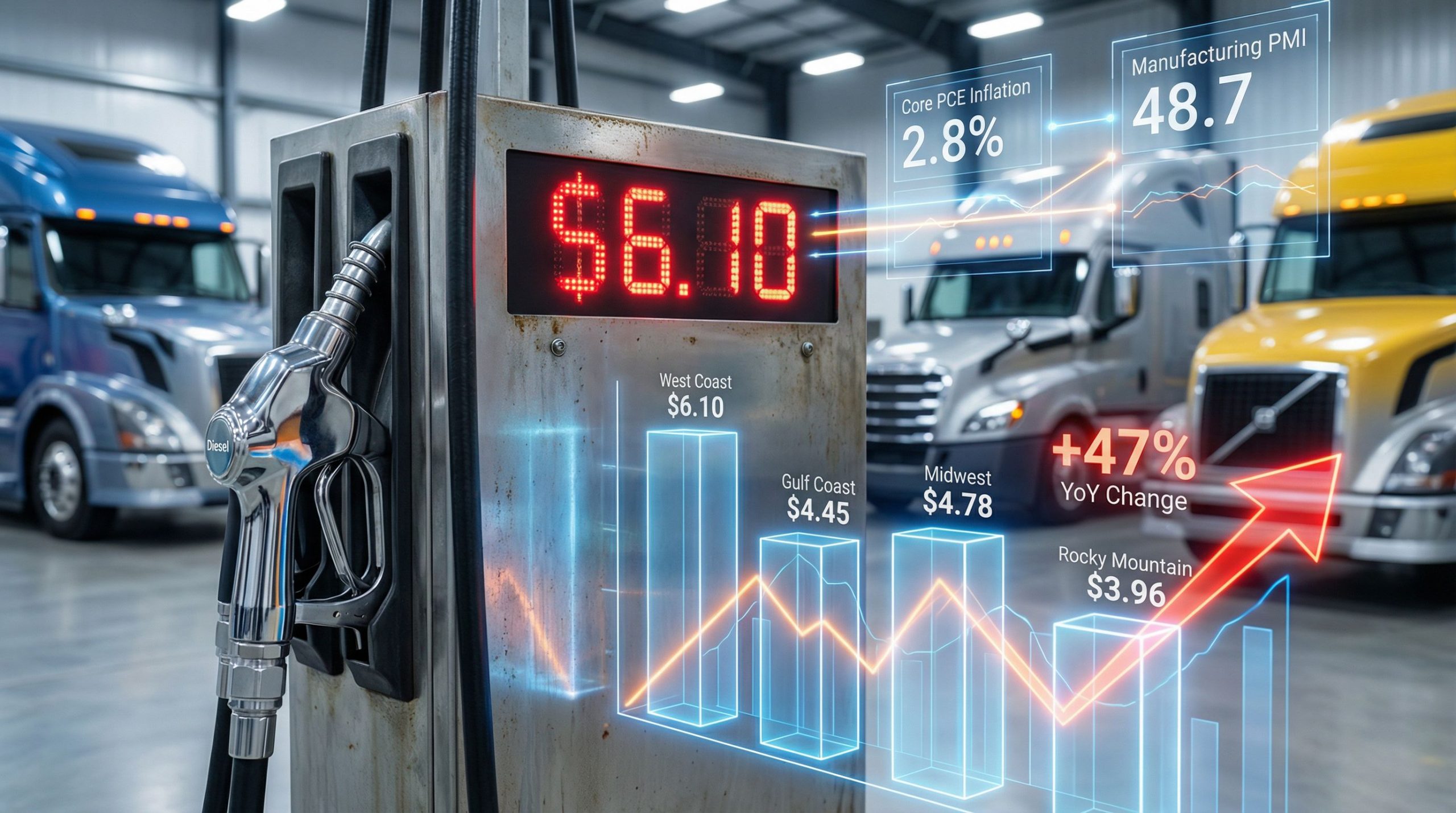 US Diesel Prices Cross $5 Gallon: Economic Impact