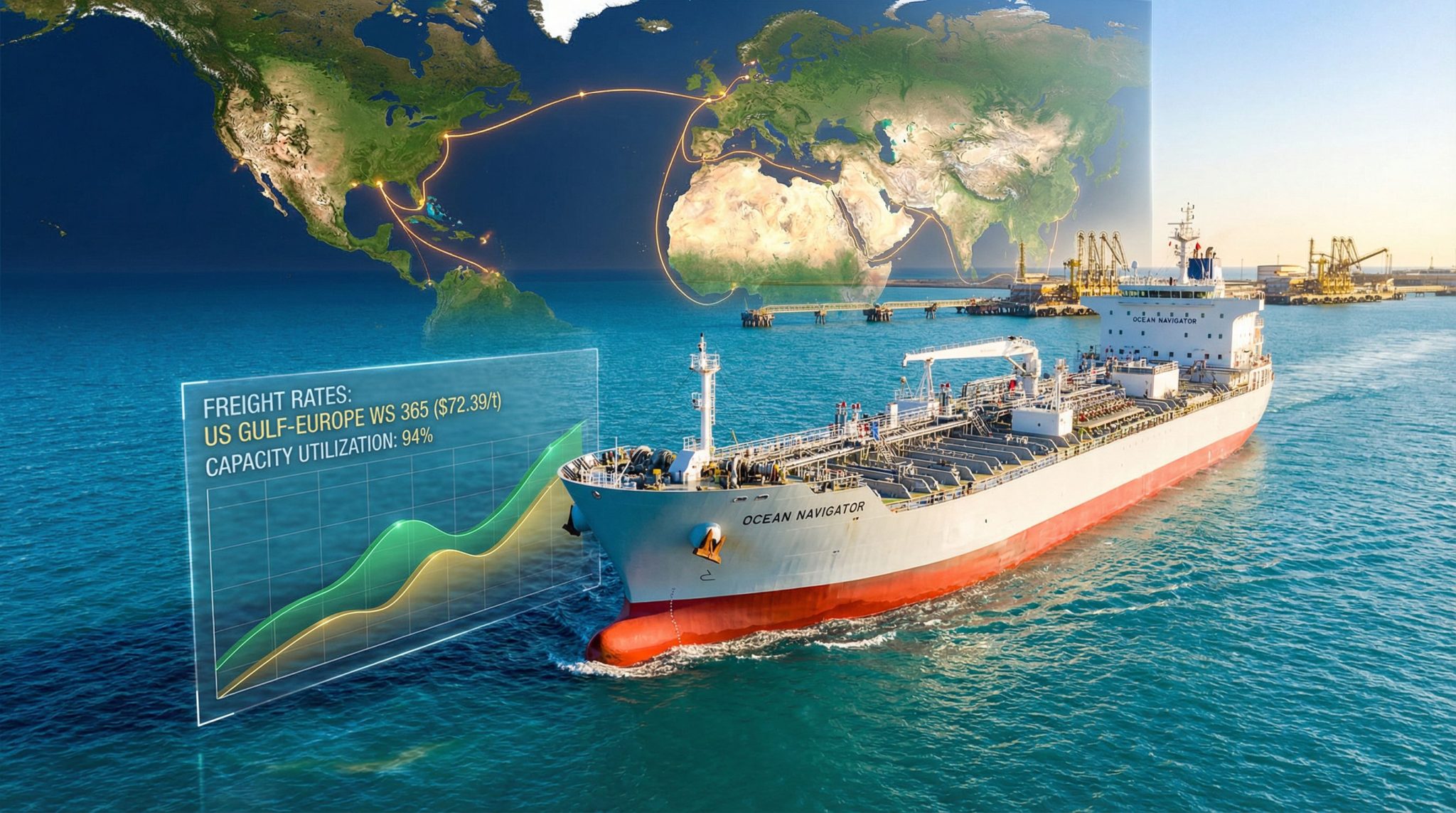 US Gulf MR Freight Rates Hit Near-Record Highs
