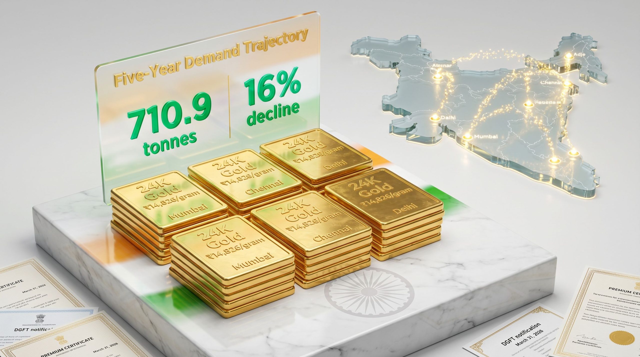 Indian Gold Premiums Flat Despite Import Delays