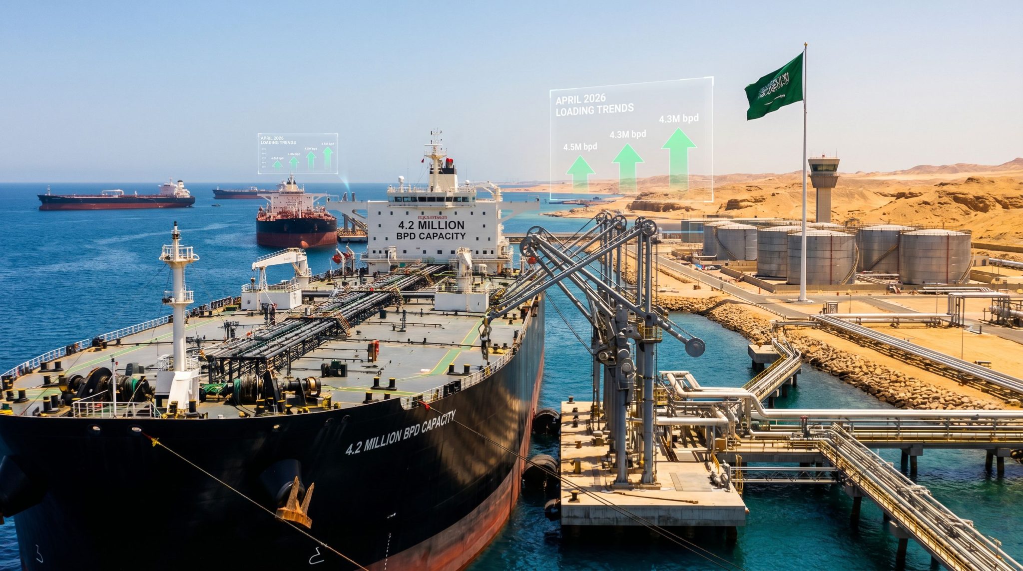 Saudi Arabia Yanbu Port Oil Loadings Hit 4.3M bpd Record