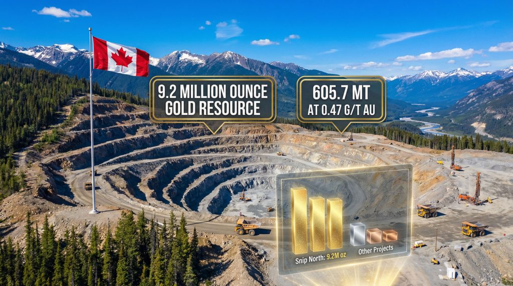 Seabridge Gold Snip North 9.2M Oz Resource Estimate